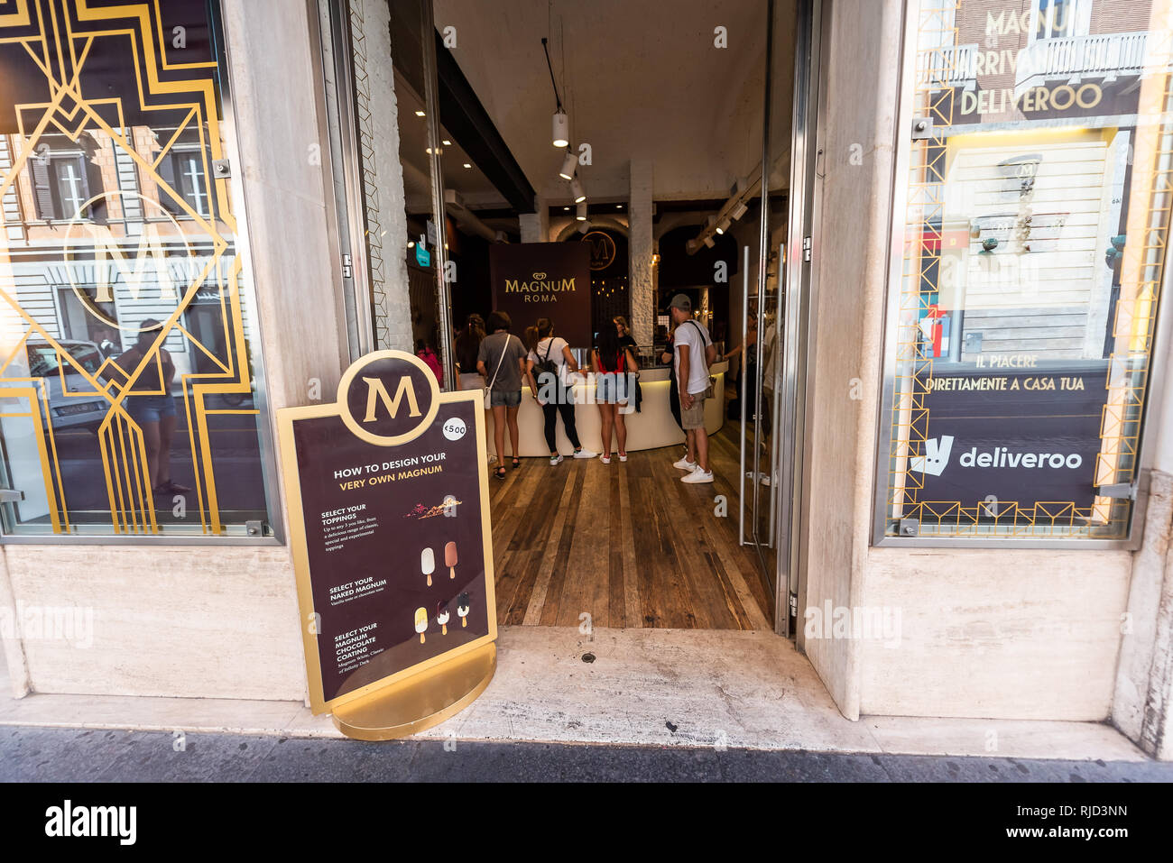Rome, Italy - September 5, 2018: Italian street outside in city day ...