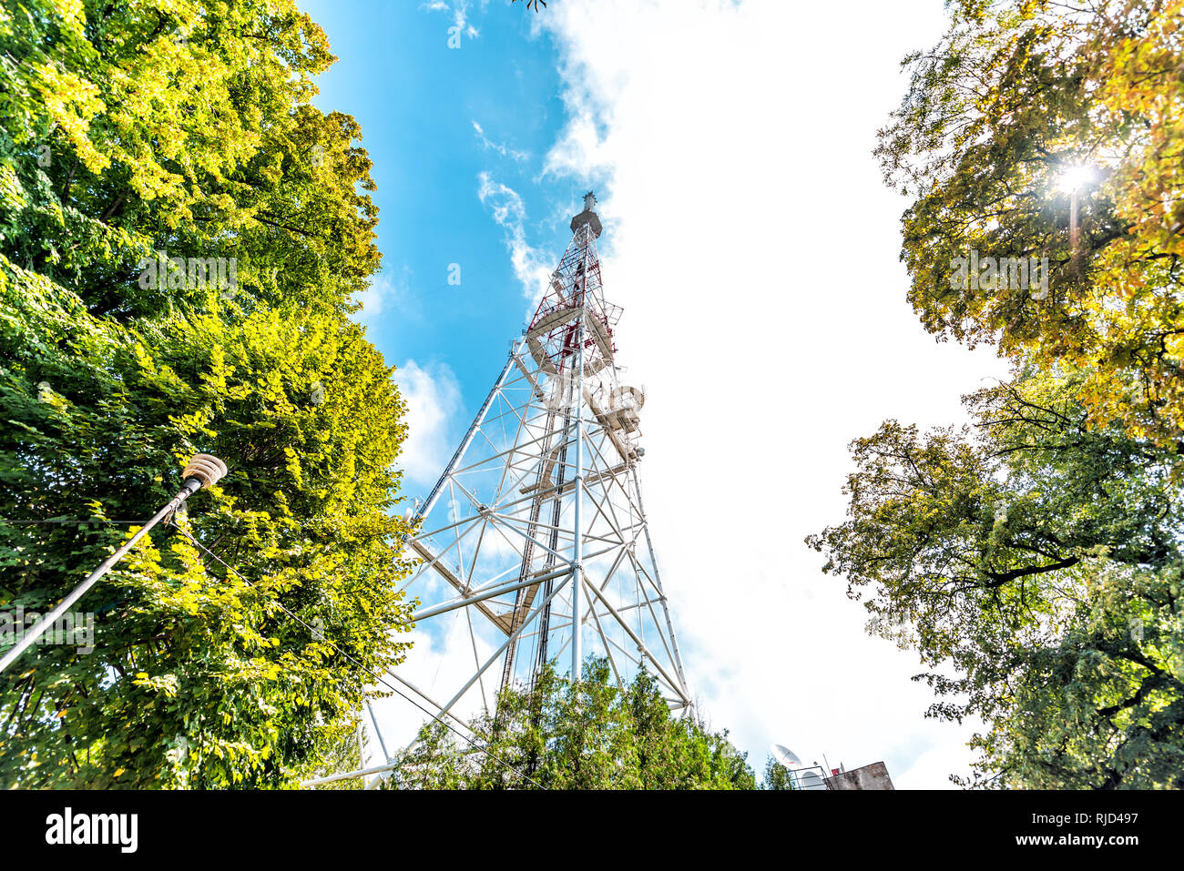 Lviv, Ukraine historic Ukrainian city old town building during sunny ...