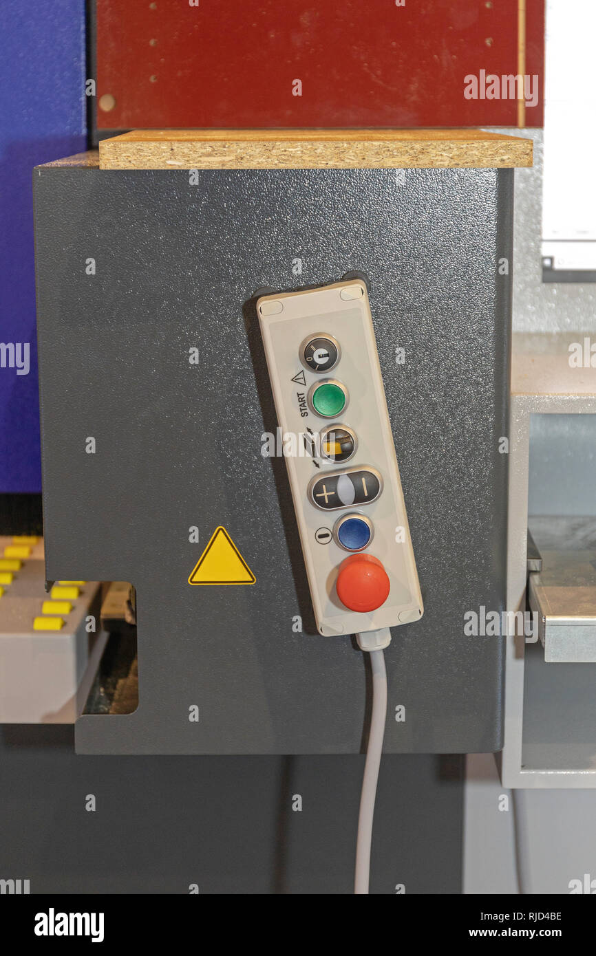 Machine Control Buttons Equipment in Work Shop Stock Photo - Alamy
