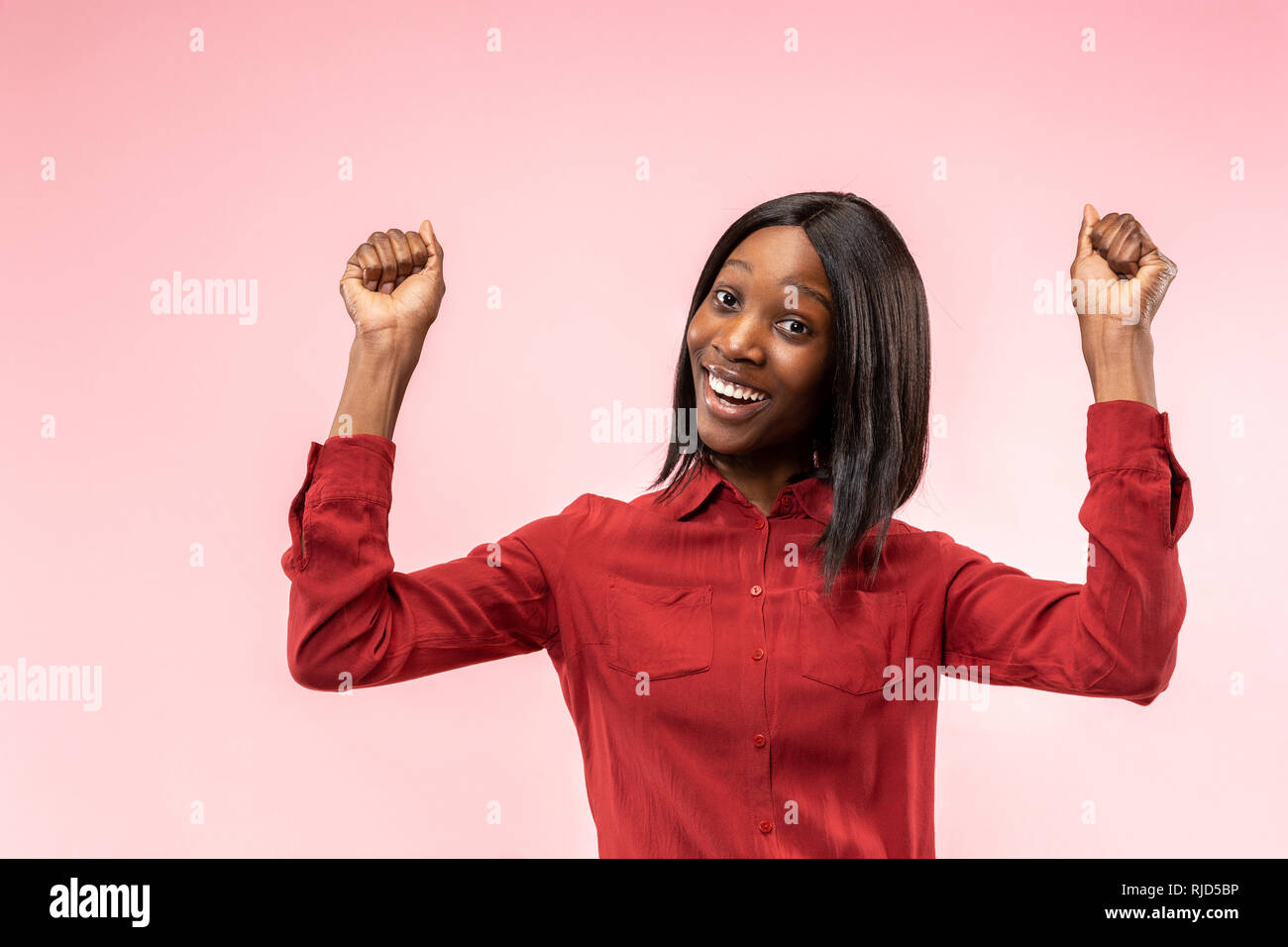 I won. Winning success happy woman celebrating being a winner. Dynamic ...