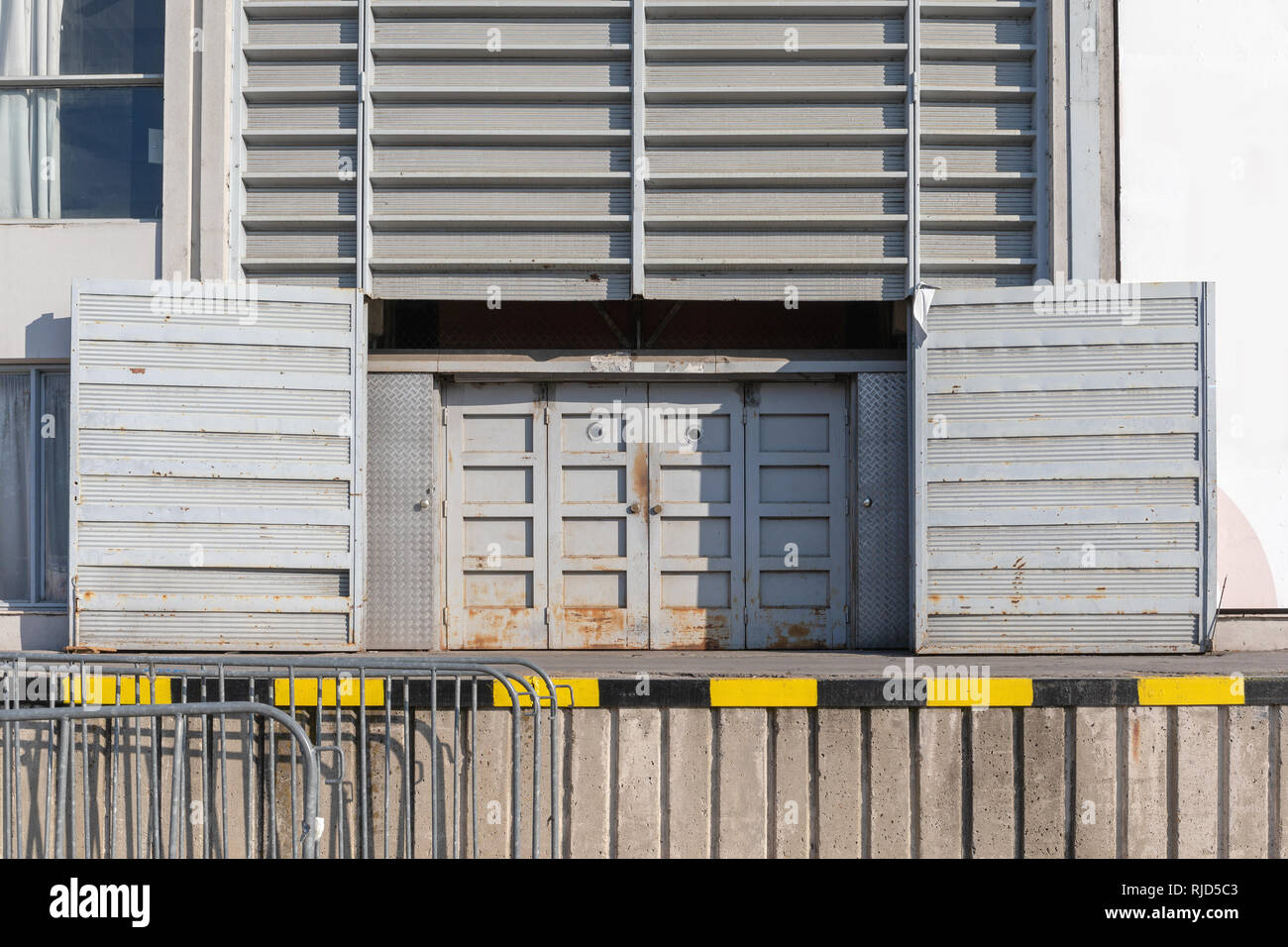 Big Doors and Warehouse Loading Dock Stock Photo - Alamy