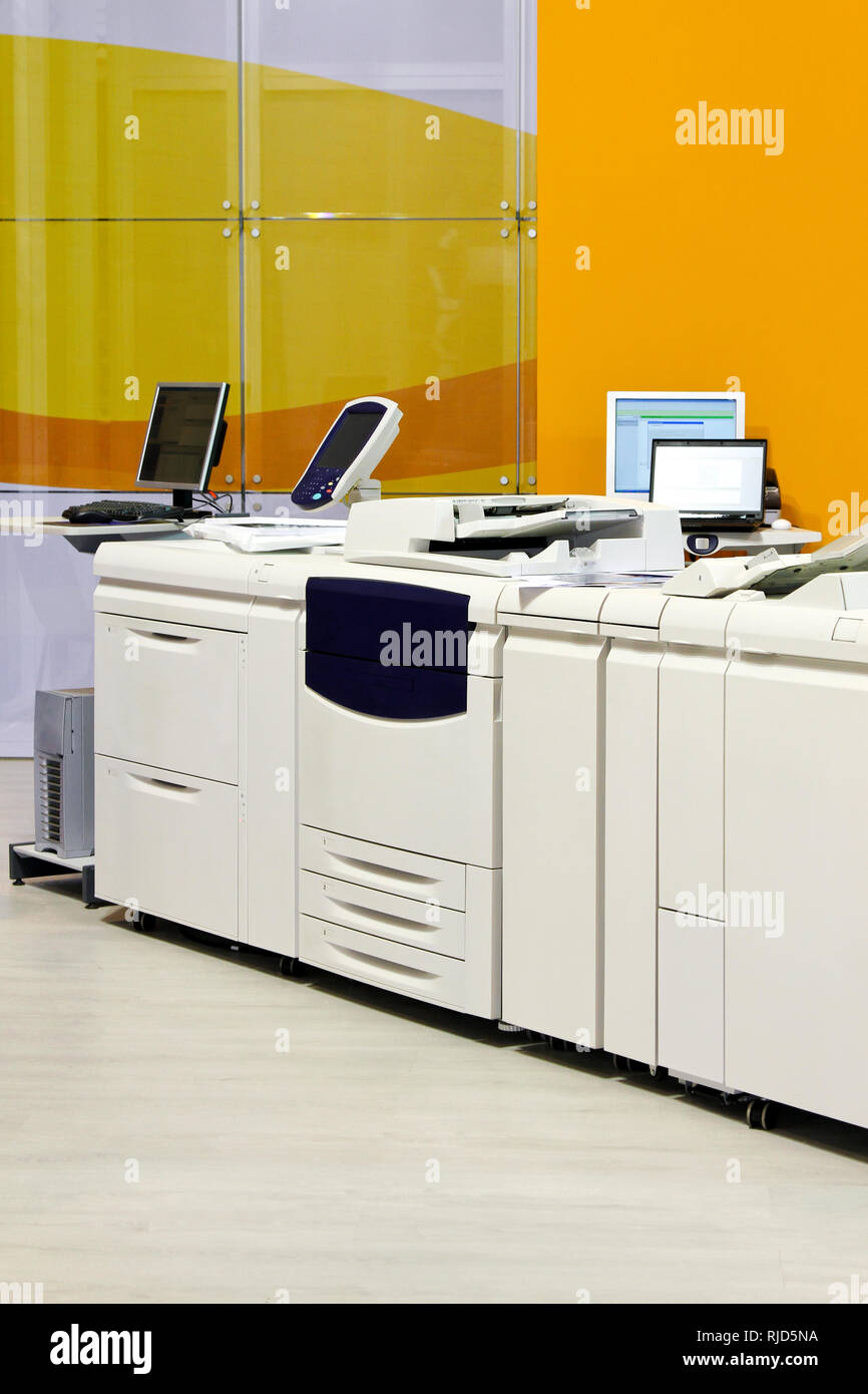 Big digital printer machinery in copy office Stock Photo - Alamy