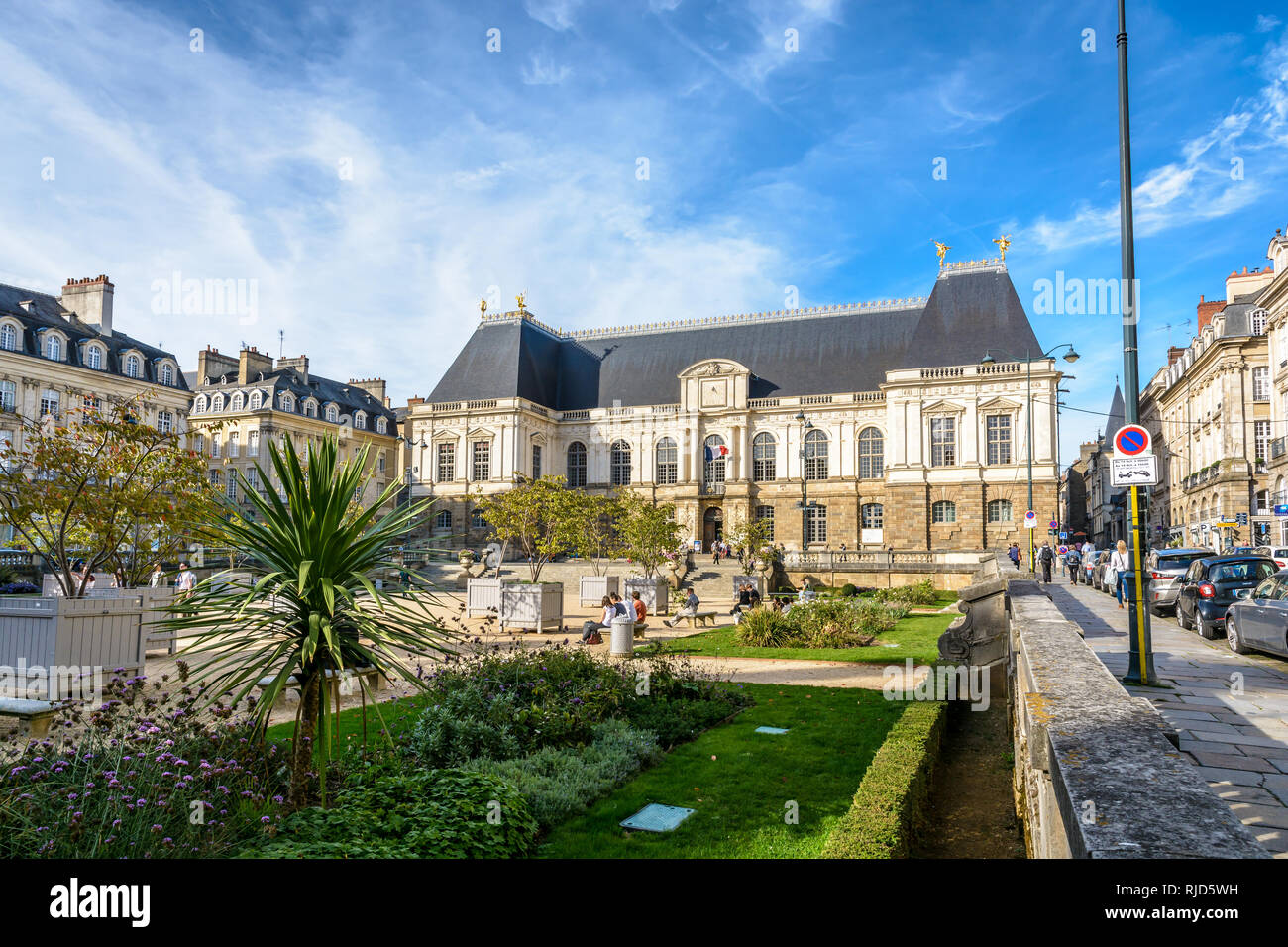 Facade of the palace of the Parlement of Brittany, which houses the ...