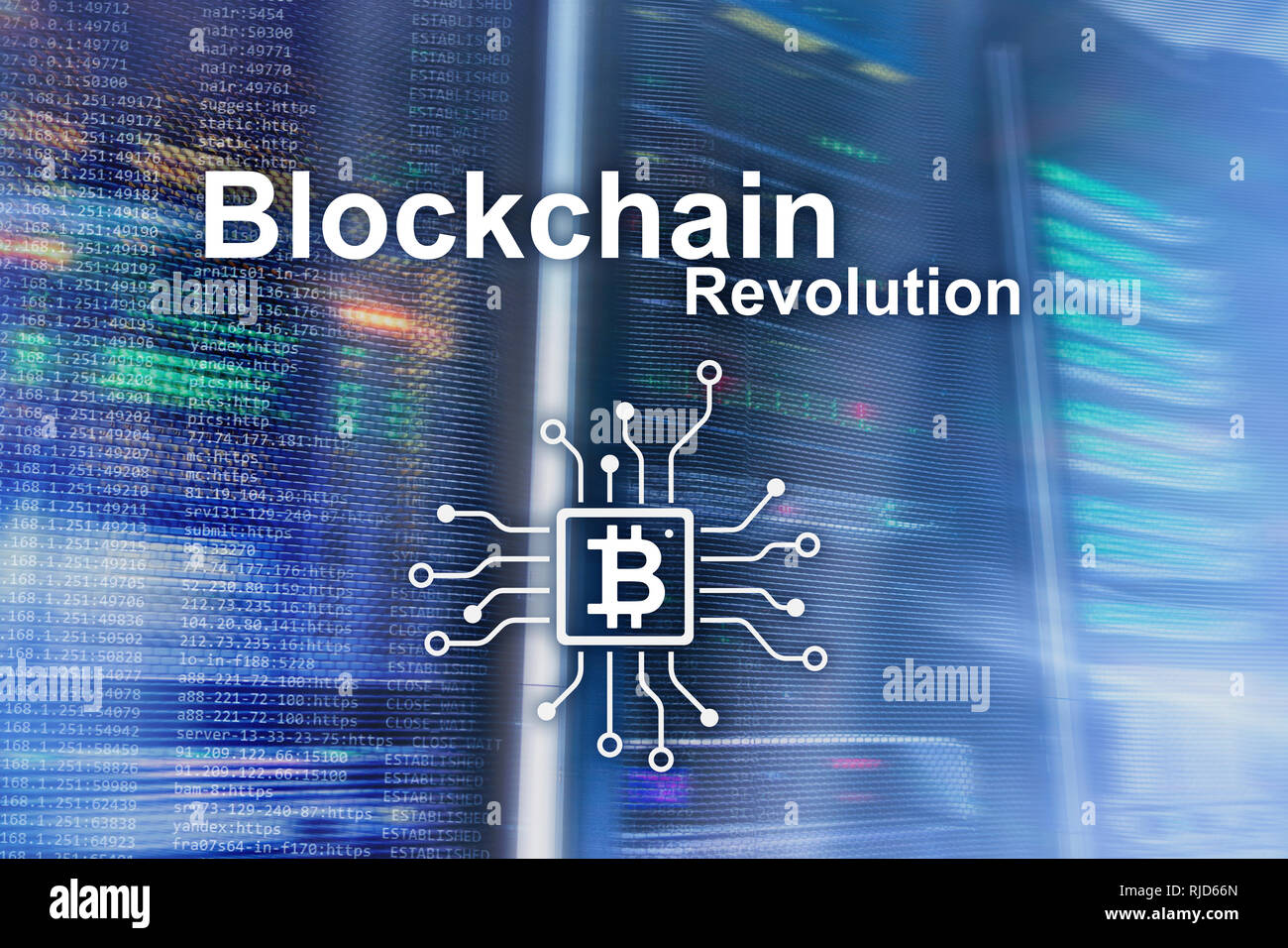 Blockchain revolution, innovation technology in modern business Stock ...