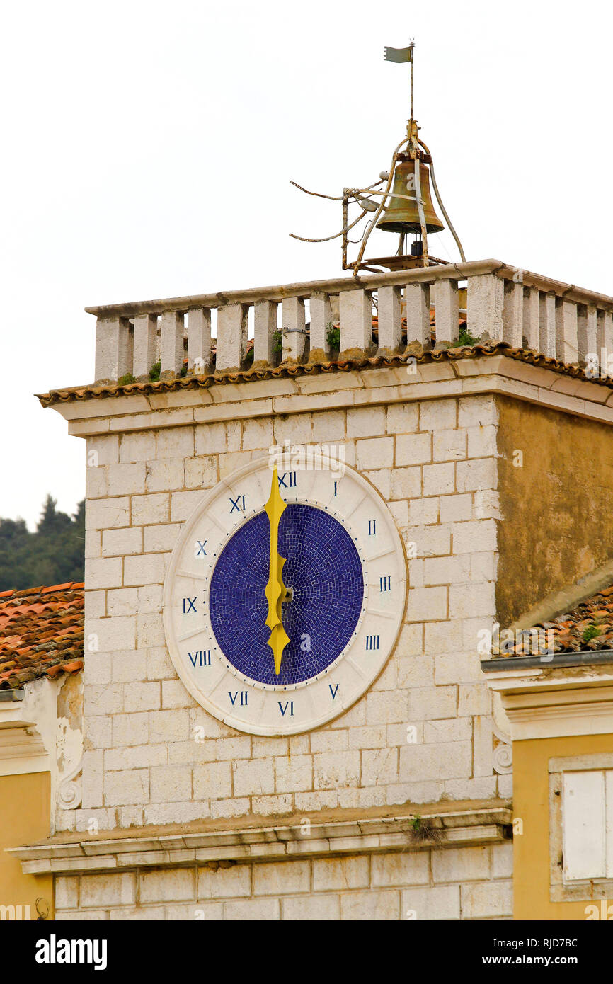 Old Roman clock with bell at cathedral Stock Photo - Alamy