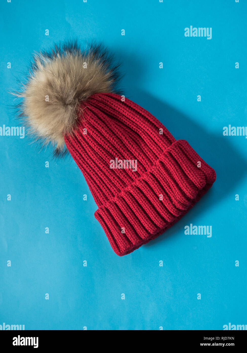 Red wool hat hi-res stock photography and images - Alamy