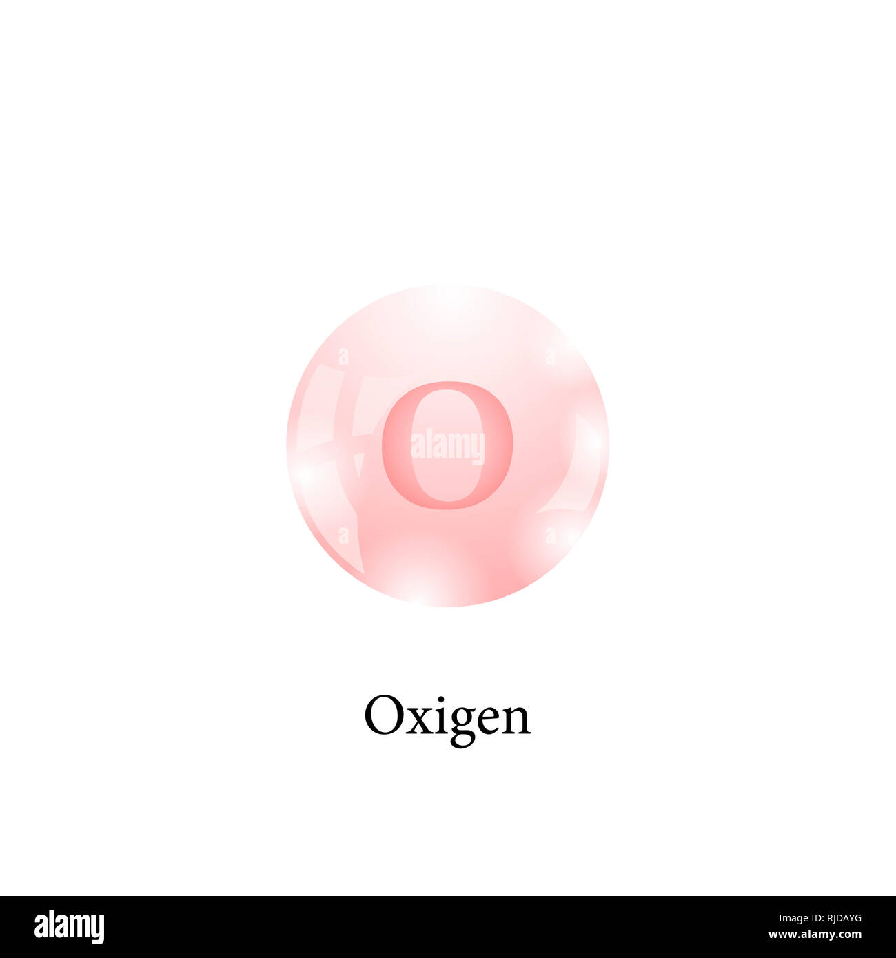 Molecule of Oxigen. Chemical Element Stock Photo - Alamy