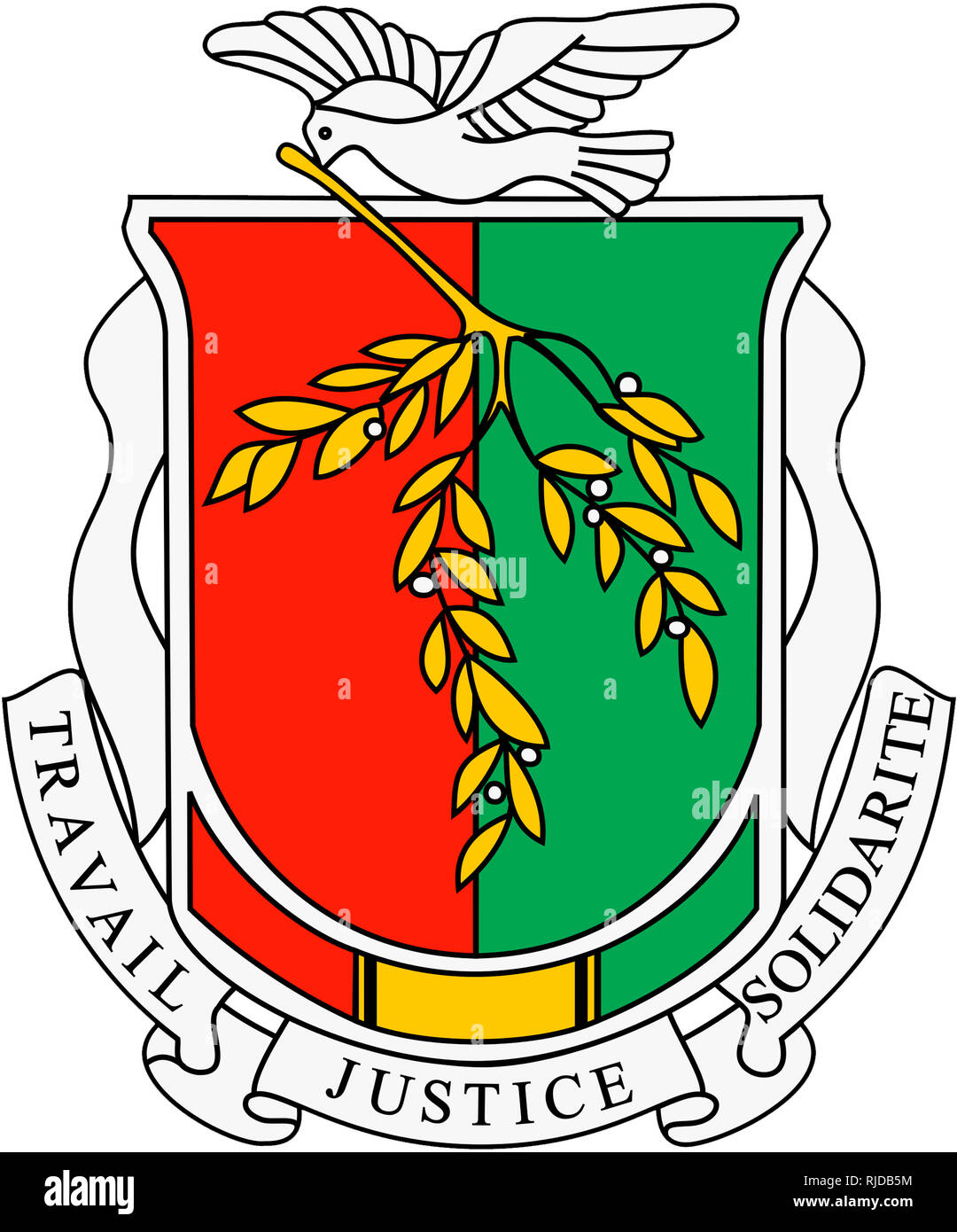 National coat of arms of the Republic of Guinea Stock Photo - Alamy