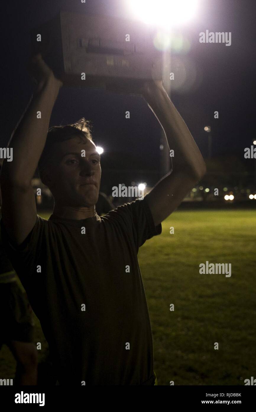 A U.S. Marine with Service Company, Headquarters Battalion, Marine ...