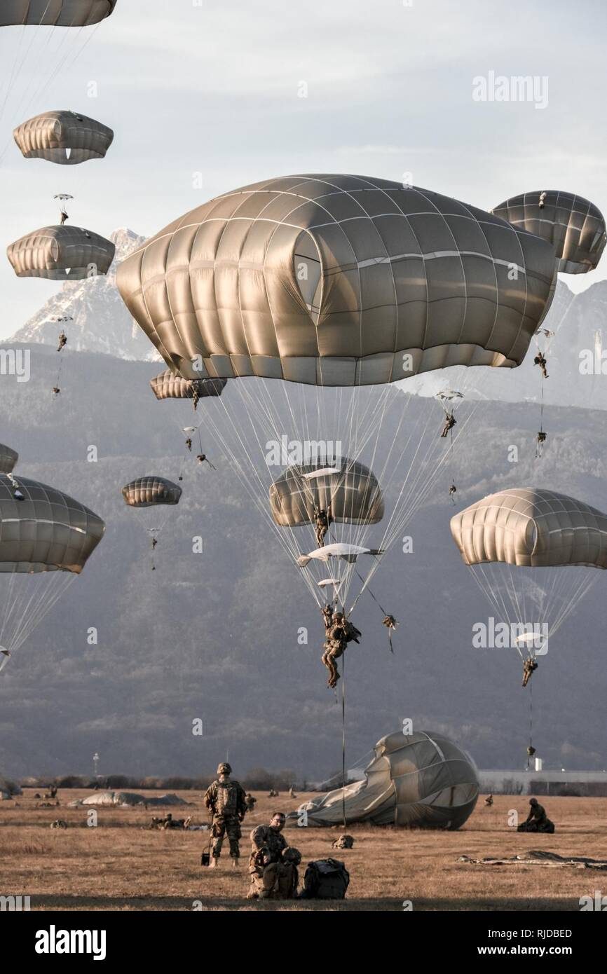 The skies of northern Italy are filled with paratroopers from the 173rd ...