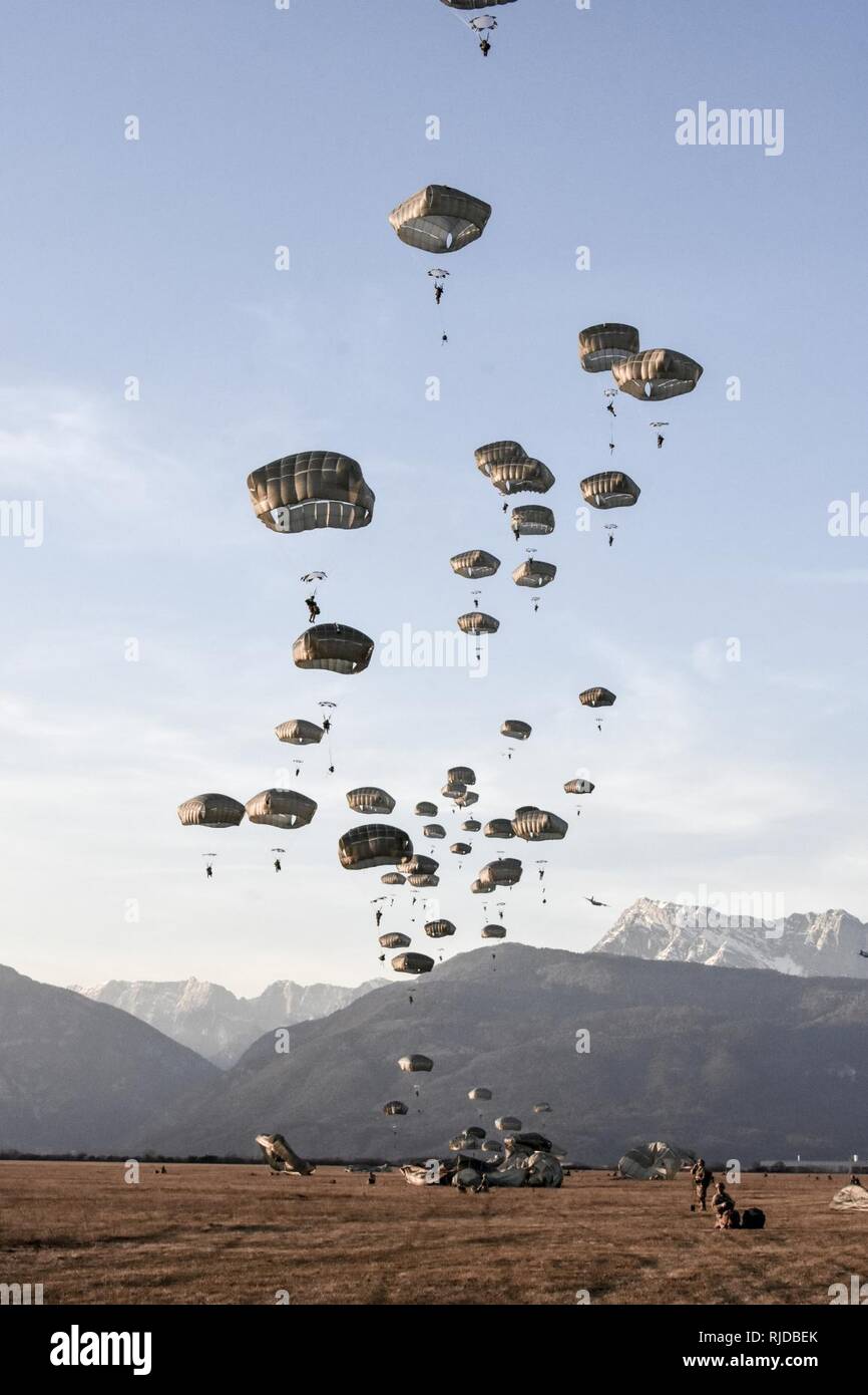 The skies of northern Italy are filled with paratroopers from the 173rd ...