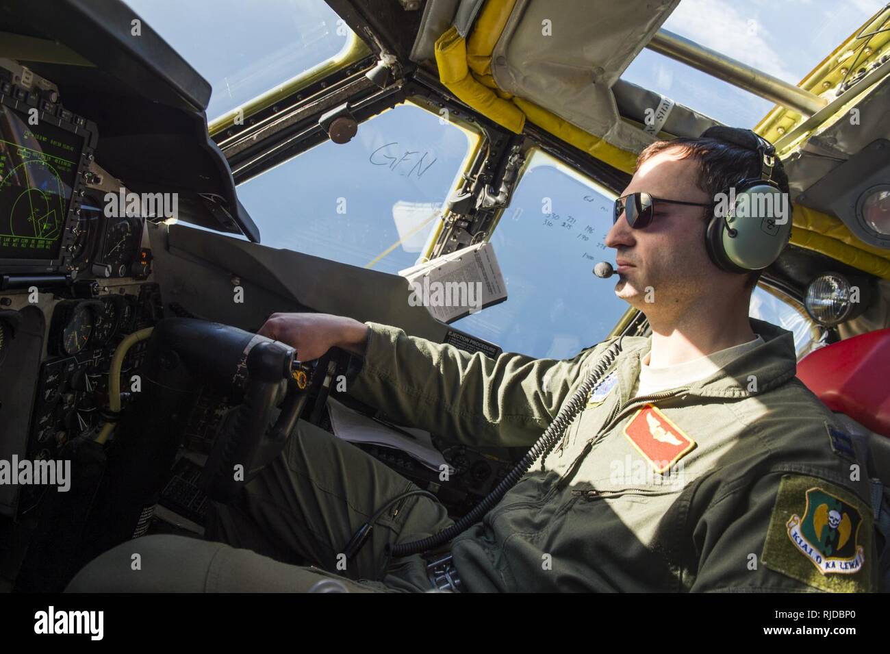 A B-52 Stratofortress pilot deployed from Minot Air Force Base, N.D ...