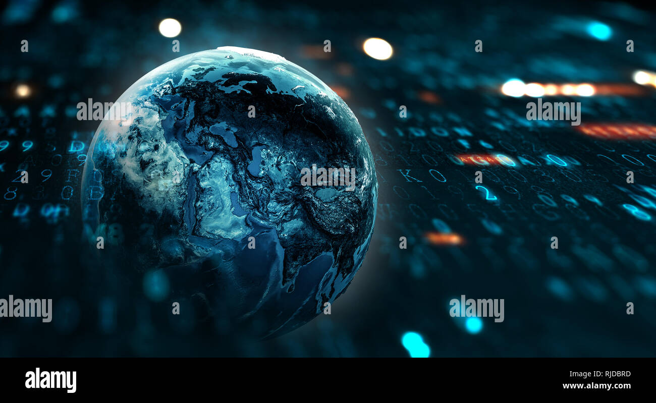 Internet concept of global business and media technologies. 3d ...