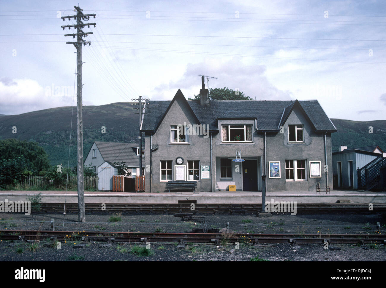 British Rail Garve railway station on the Kyle of Lochalsh Line ...