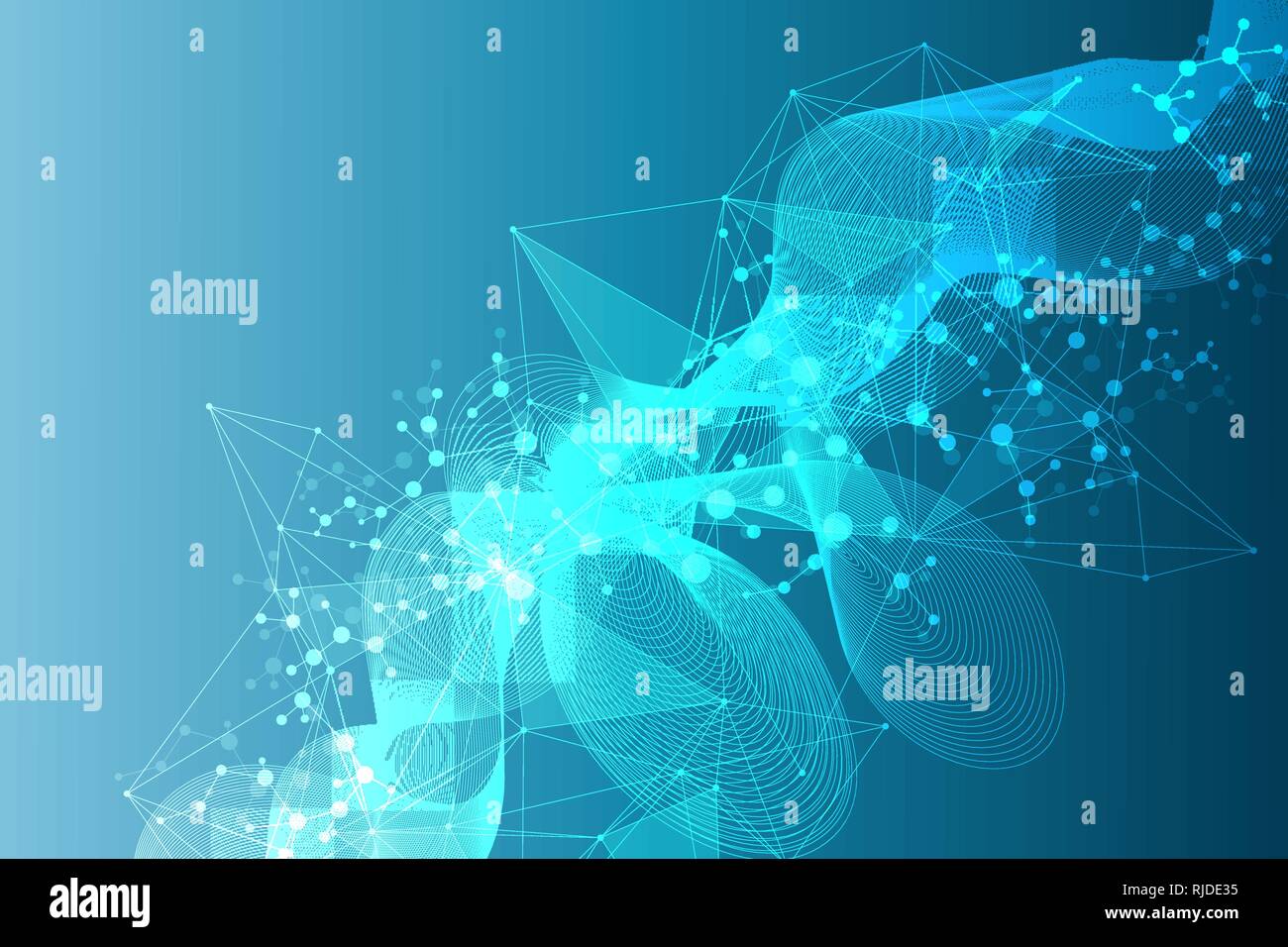 Big Data Visualization Background. Modern futuristic virtual abstract ...