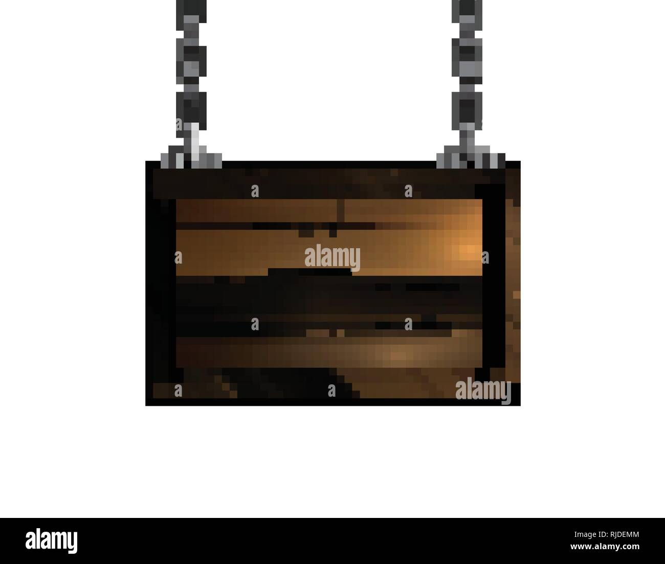 Wooden sign with chain. Vector Stock Vector Image & Art - Alamy