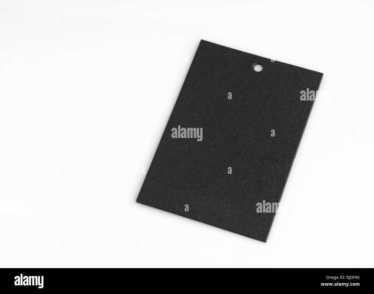 black price tag isolated on white background Stock Photo - Alamy
