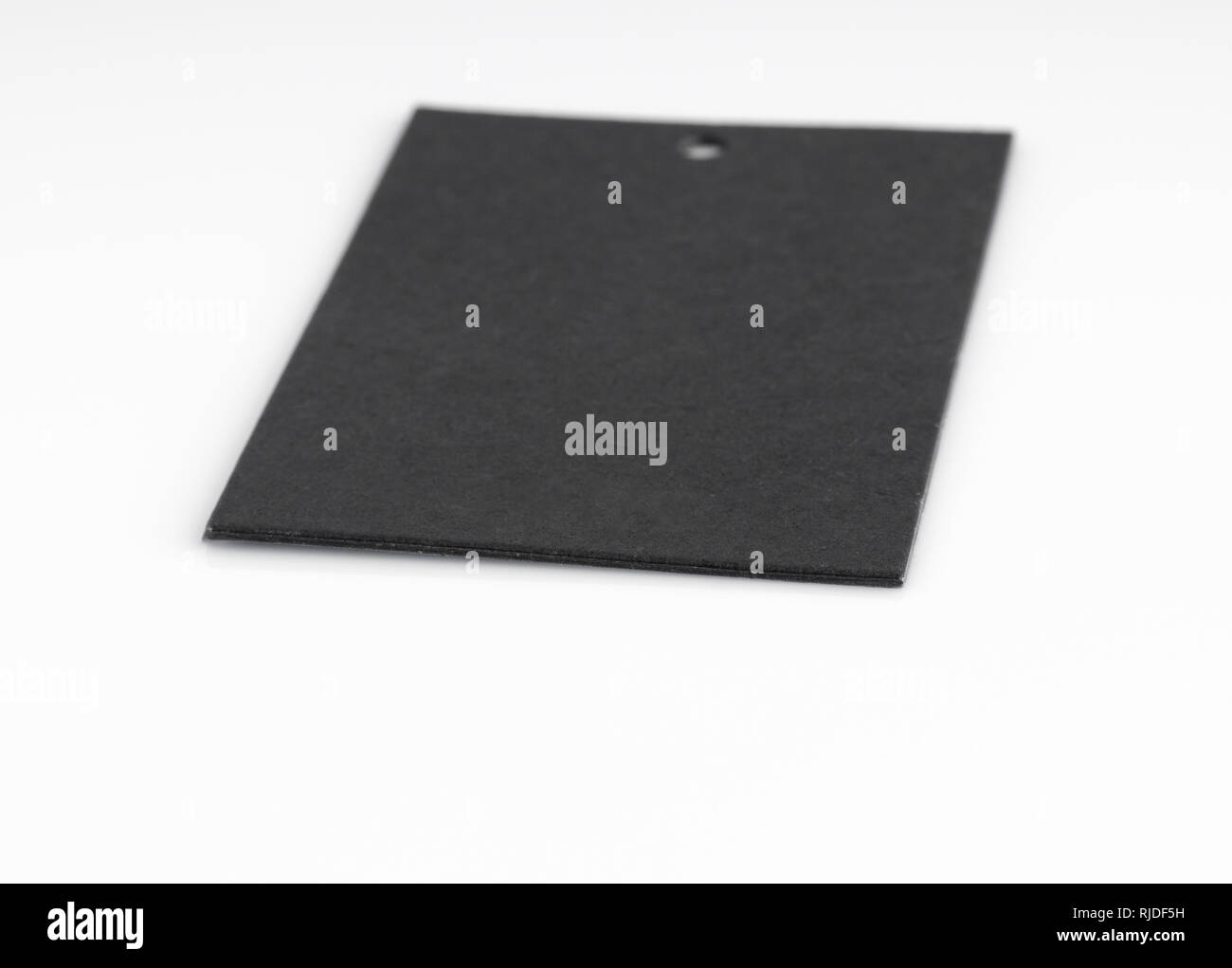 black price tag isolated on white background Stock Photo - Alamy