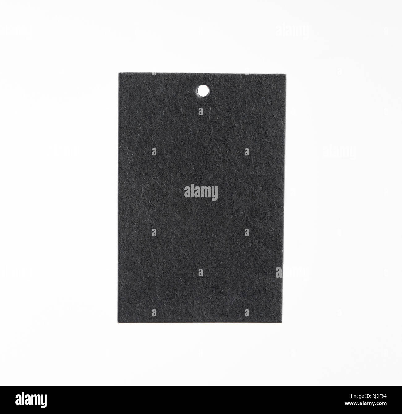 black price tag isolated on white background Stock Photo - Alamy