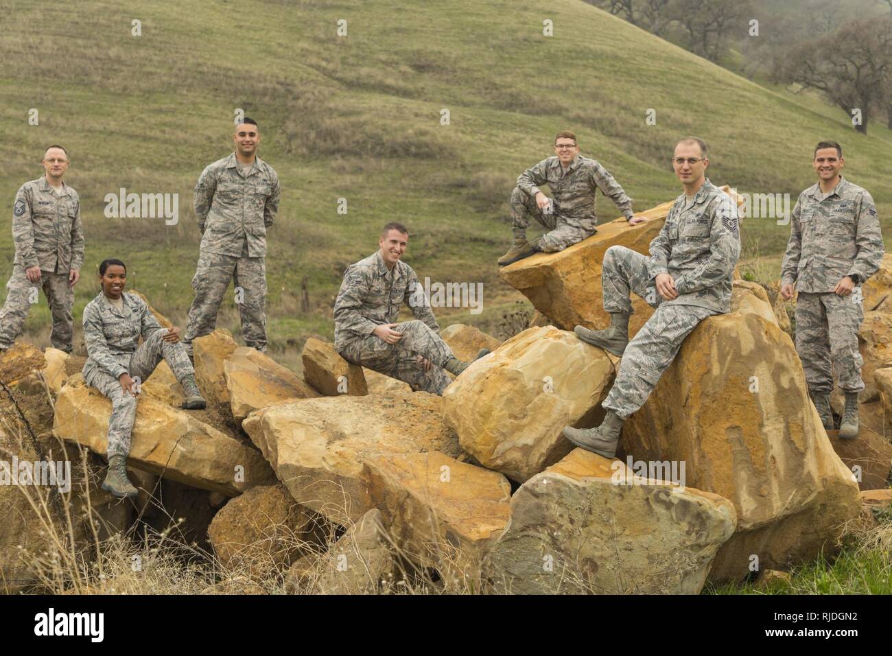 Mobility rock group poses for a group photo near the base of Cement ...