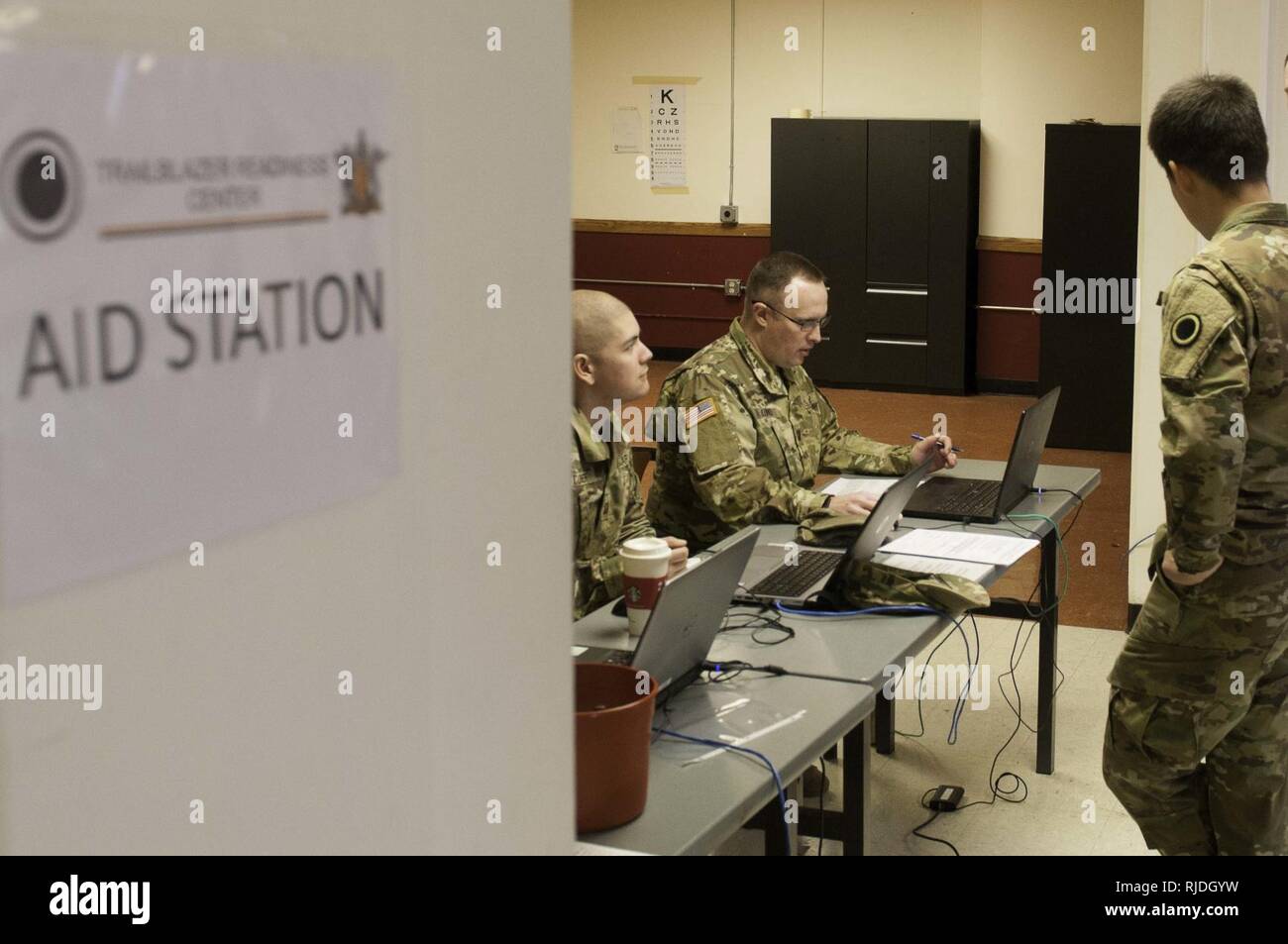 Soldiers with Headquarters and Headquarters Battalion, I Corps, file ...