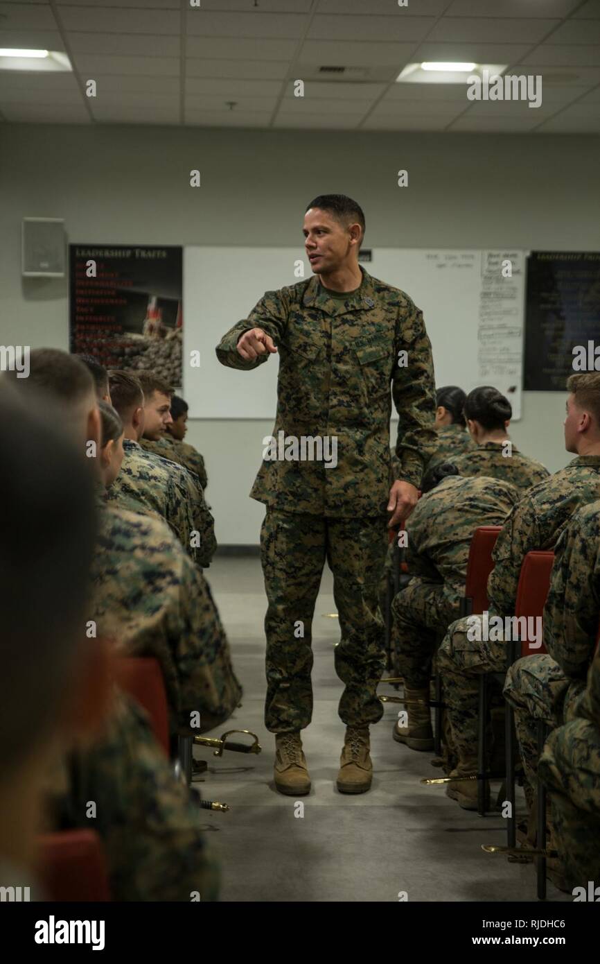 U.S. Marine Sgt. Maj. Carlos Ruiz, the sergeant major for Headquarters ...