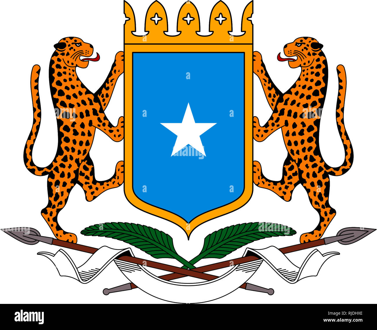 National coat of arms of the Somali Republic Stock Photo - Alamy
