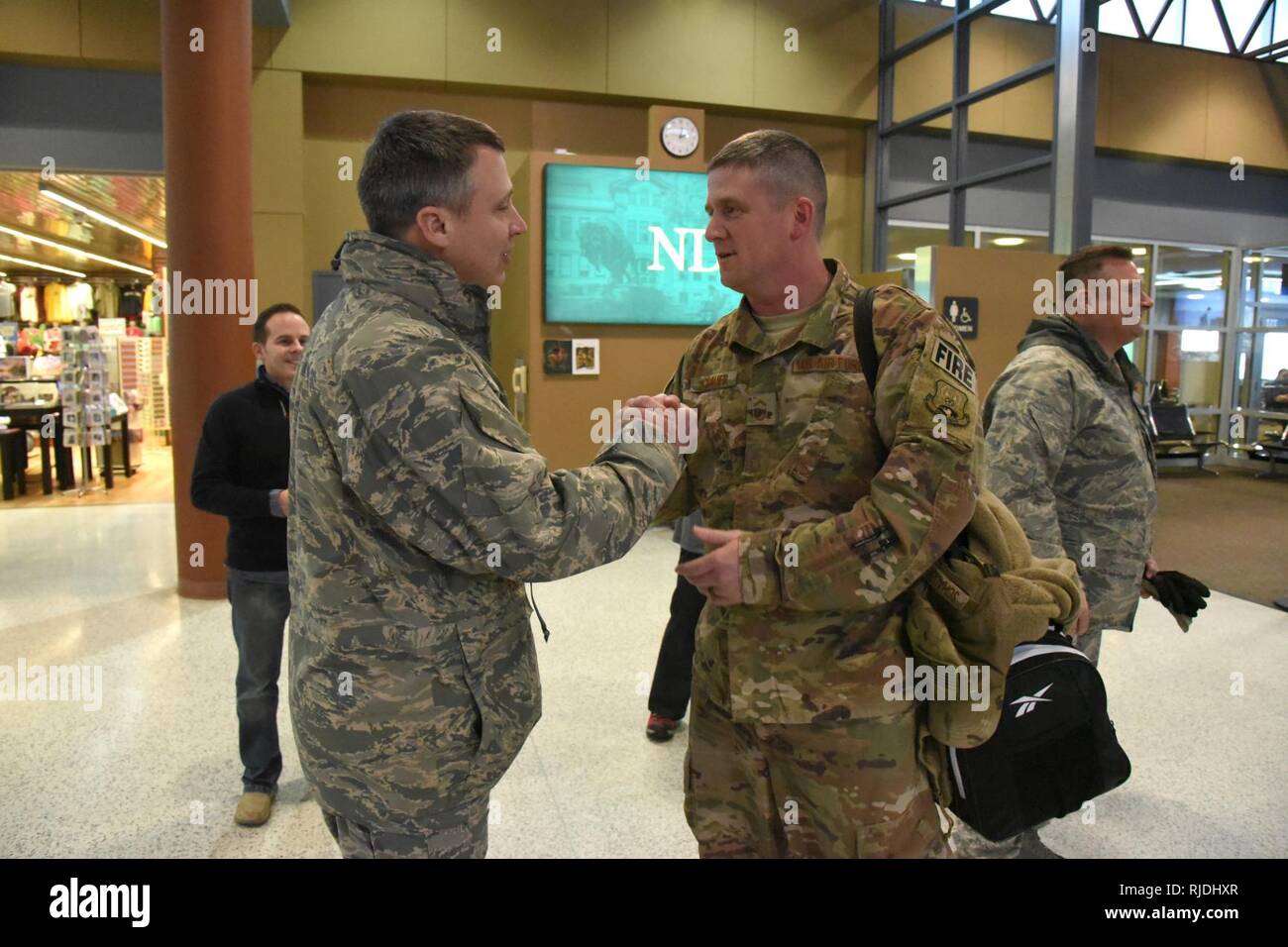 U.S. Air Force Col. Britt Hatley, the 119th Wing commander, left ...