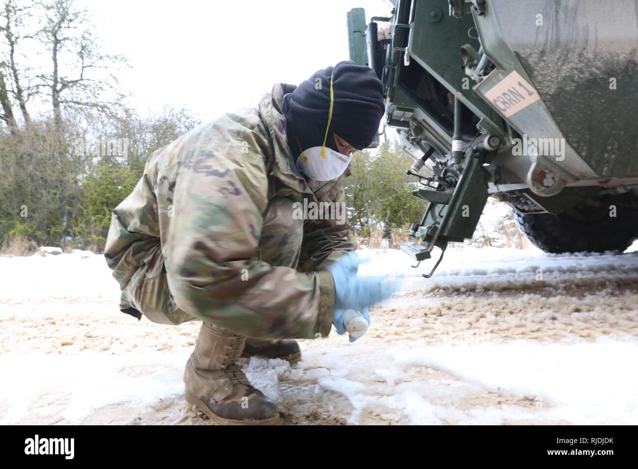 A Soldier from 82nd Engineer Battalion, 2nd Armored Brigade Combat Team ...