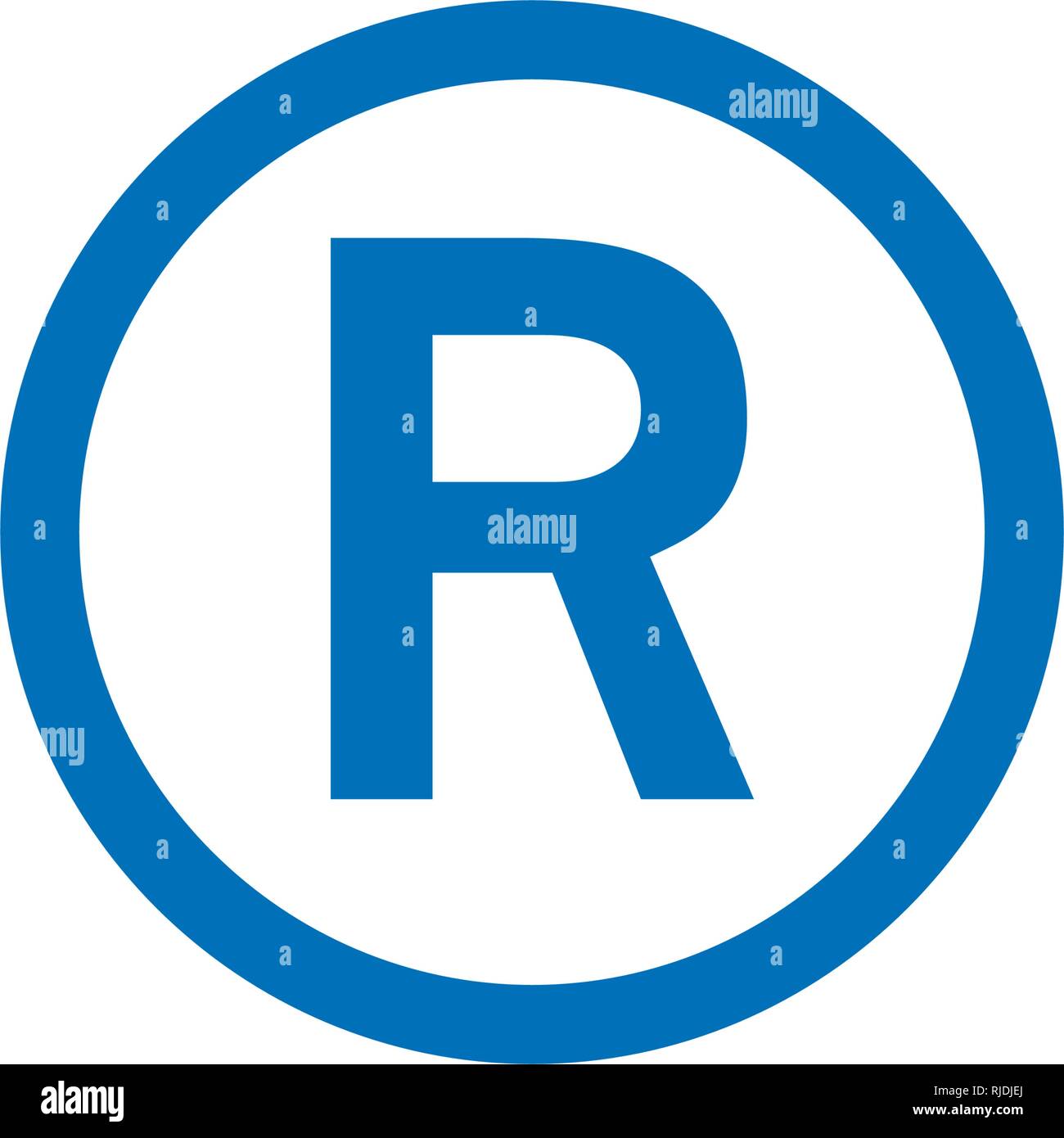 Registered Trademark symbol. Vector illustration Isolated on white ...