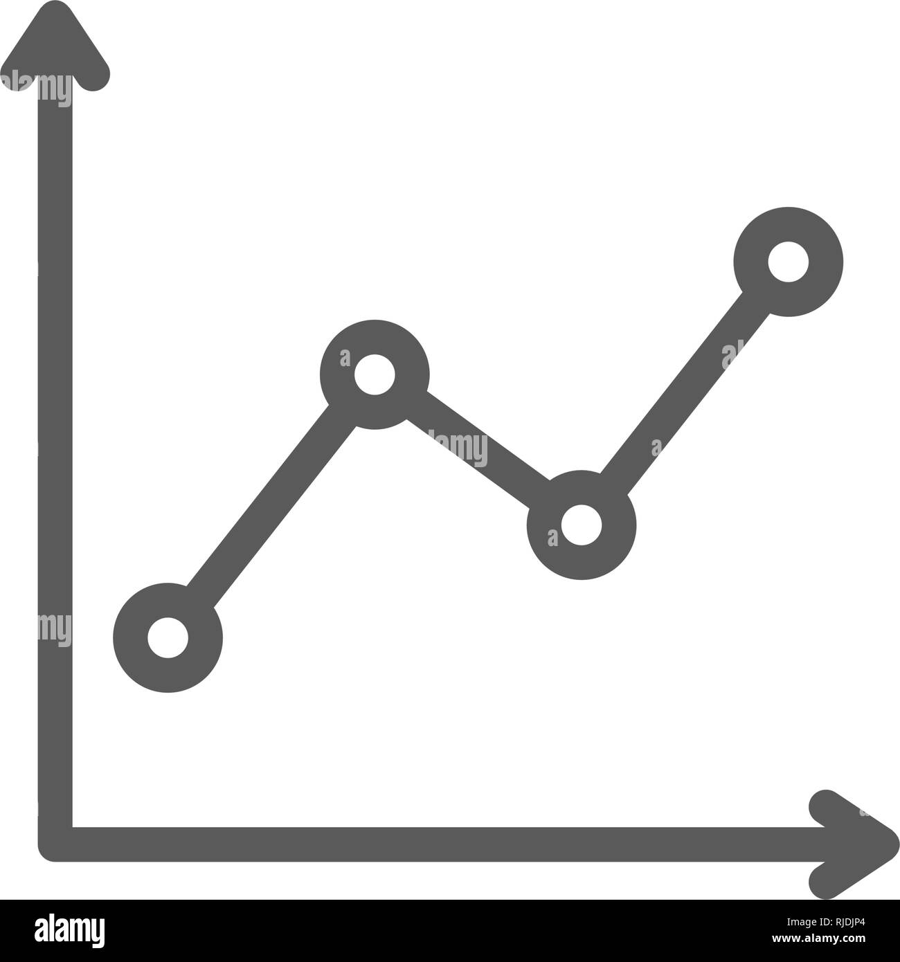 Trendy chart bar, growing graph line icon Stock Vector Image & Art - Alamy