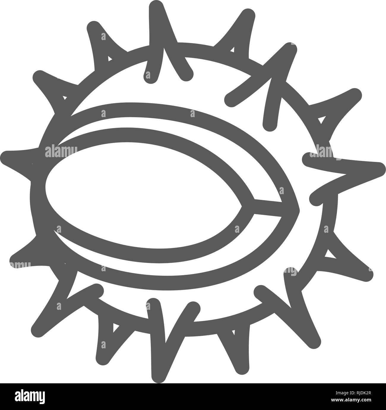 Chestnut leaf icon on Stock Vector Images - Alamy