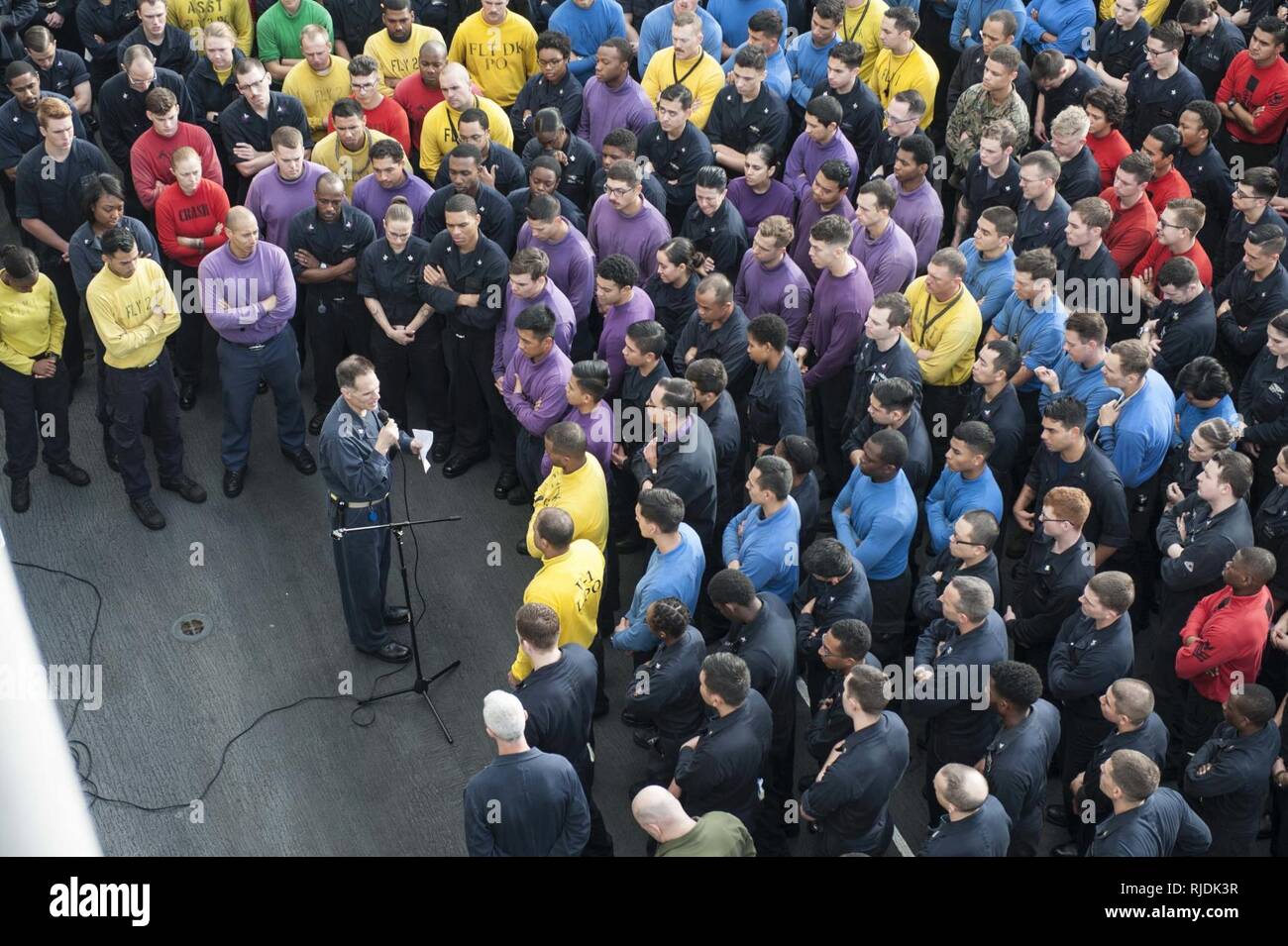 PACIFIC OCEAN (Jan. 22, 2018) Capt. Joseph Olson, commanding officer of ...