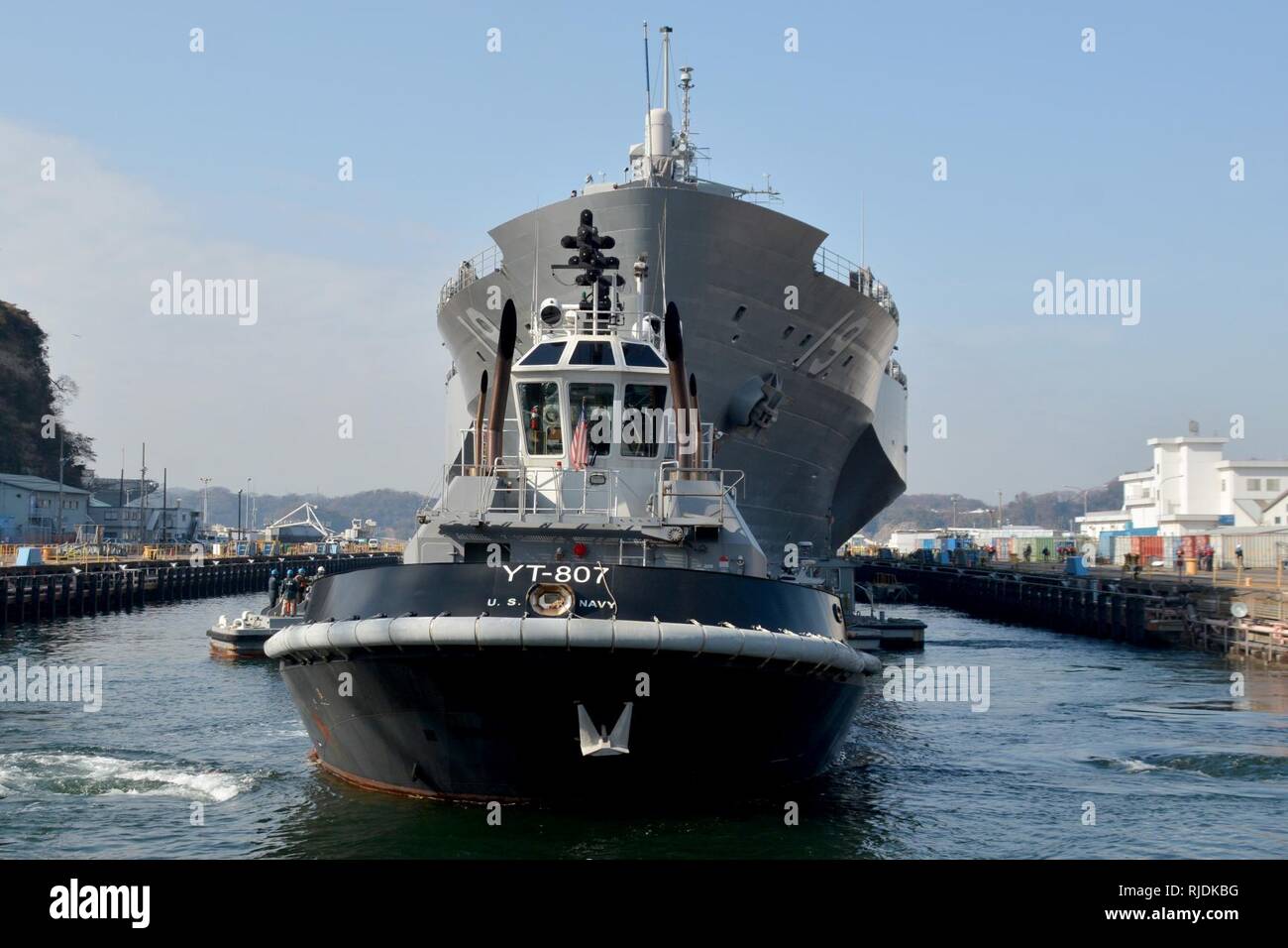 YOKOSUKA, Japan – The Valiant-class yard tugboat Menominee (YT 807 ...