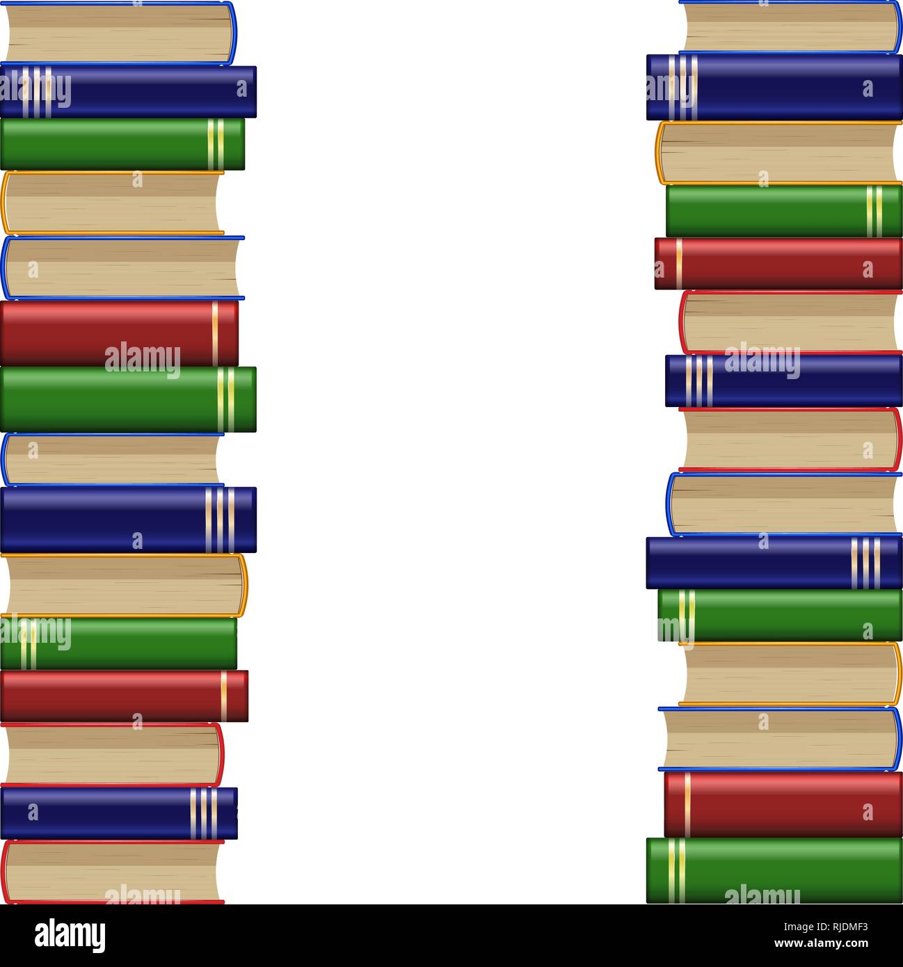 Stack Of Books On A White Background Pile Of Books Vector Illustration