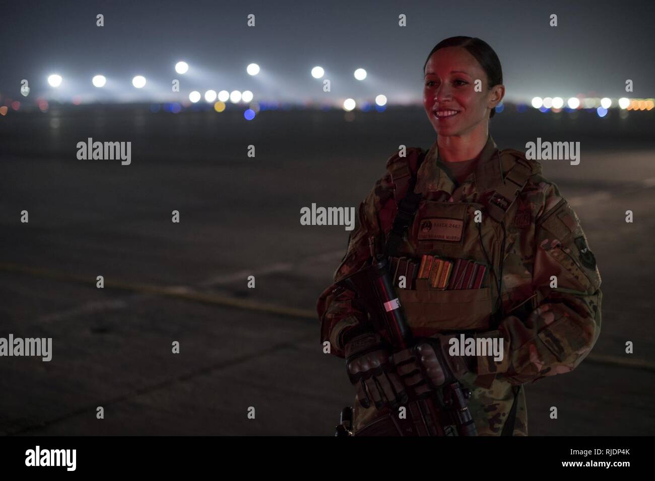 A U.S. Air Force Security Forces Phoenix Raven team leader attached to ...