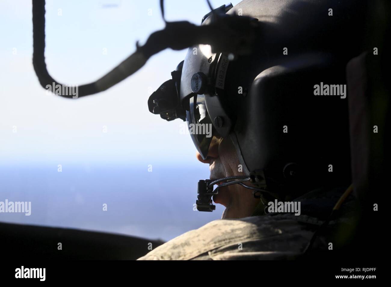 U.S. Army Lt. Col Michael LaPoint, a UH-60L Black Hawk pilot, talks ...