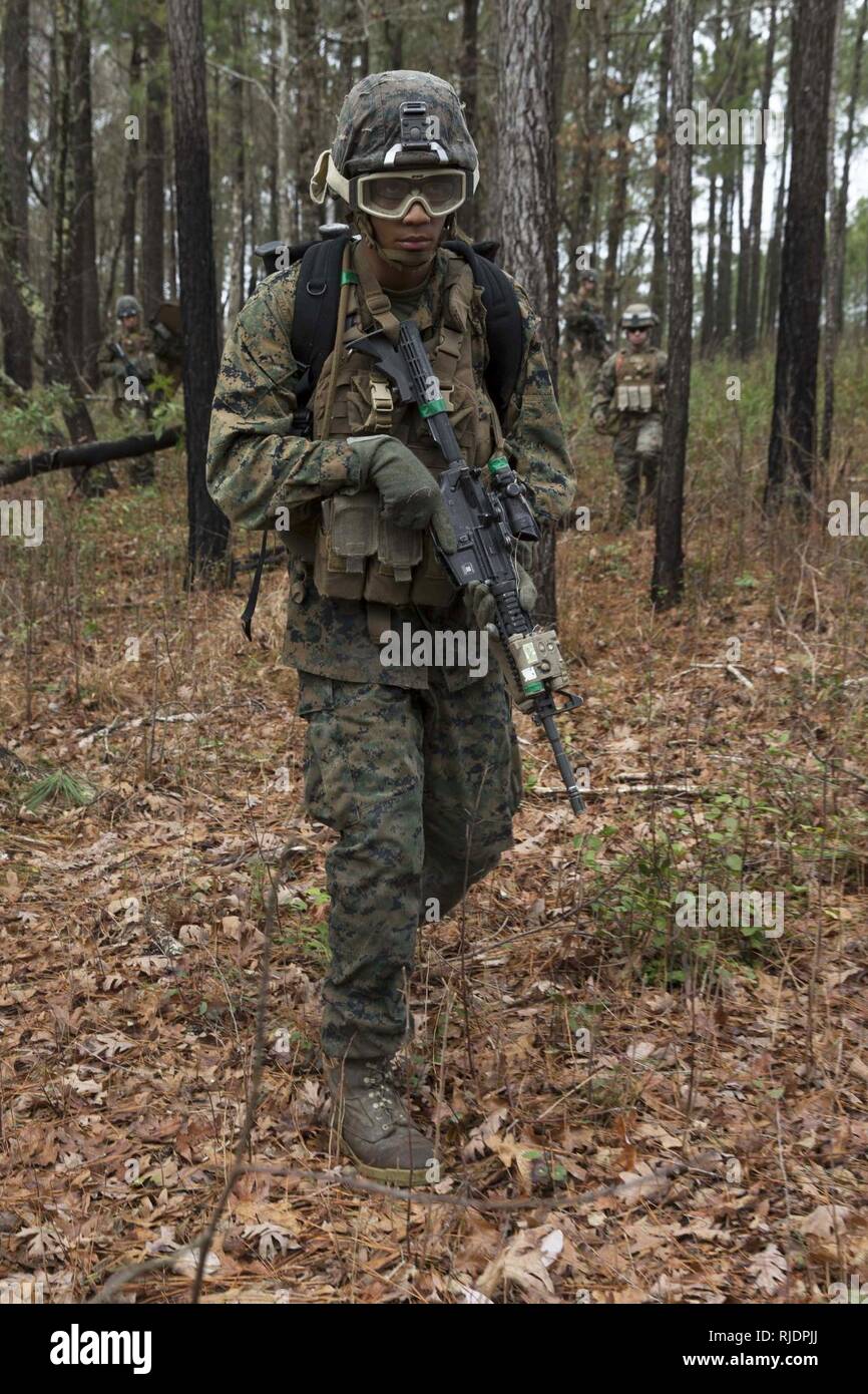 A Marine in an Assaultman Course with Infantry Training Battalion ...