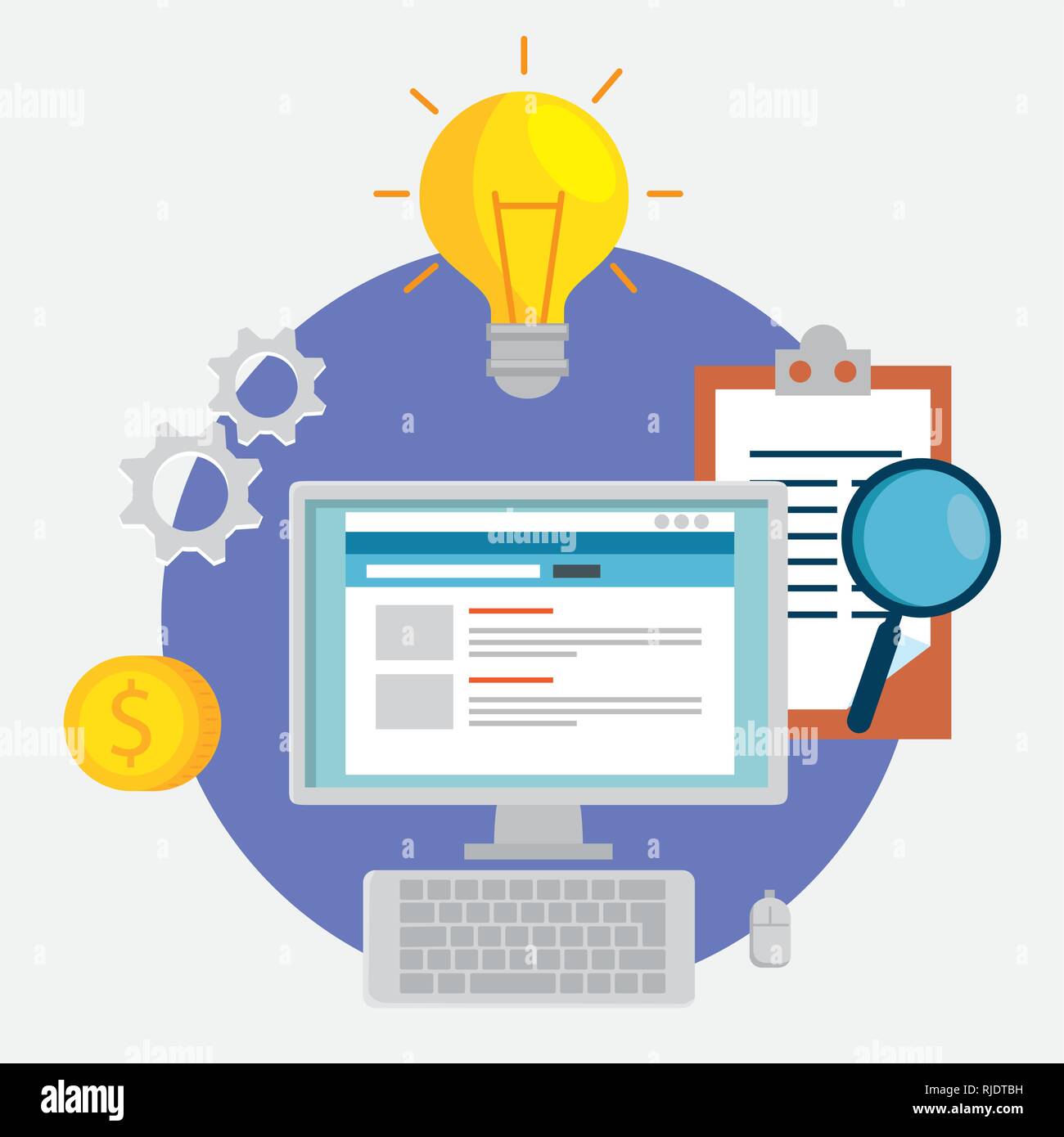 Explaining computer Stock Vector Images - Alamy