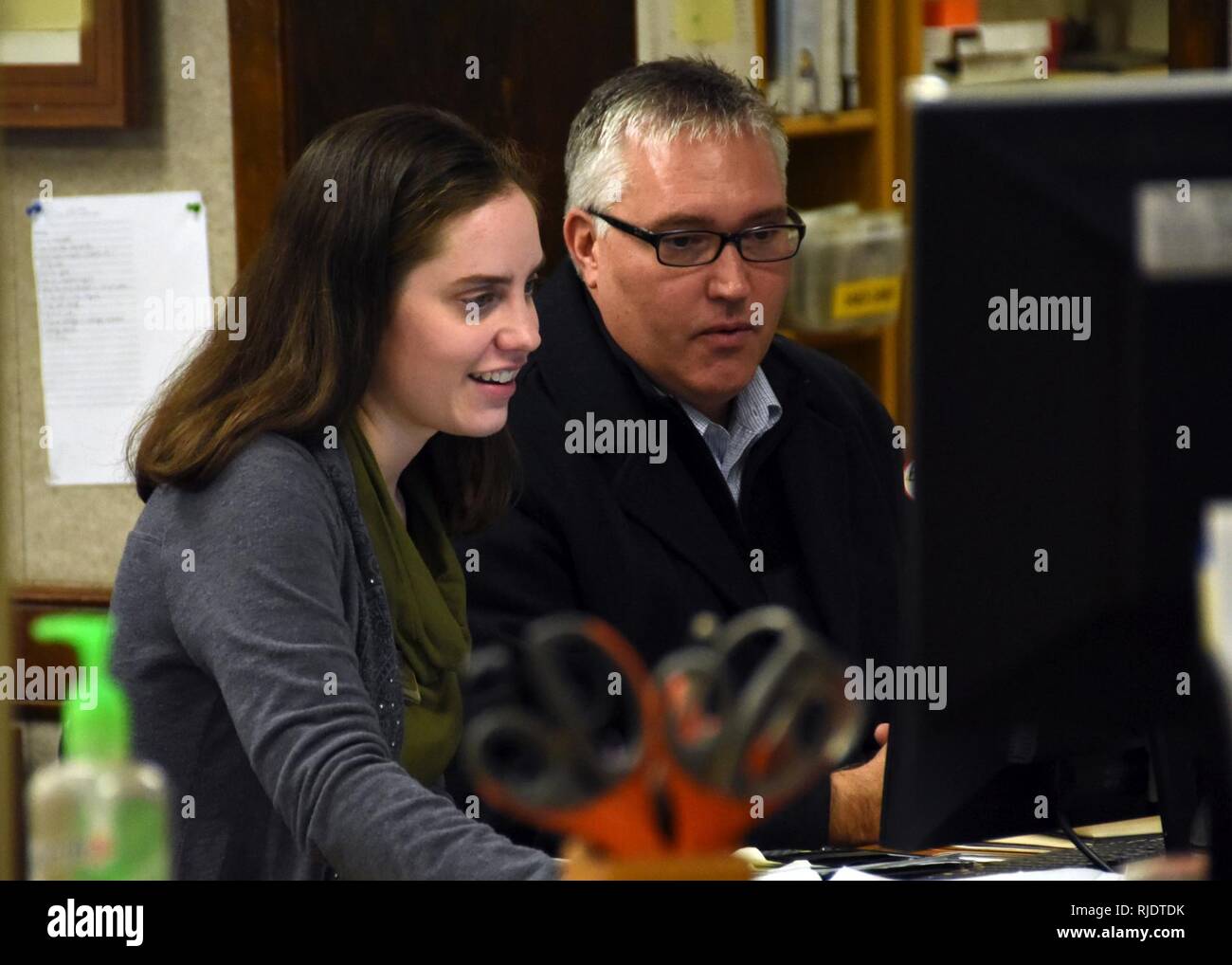 Emily Copeland, 325th Force Support Squadron’s new librarian, and Mark ...