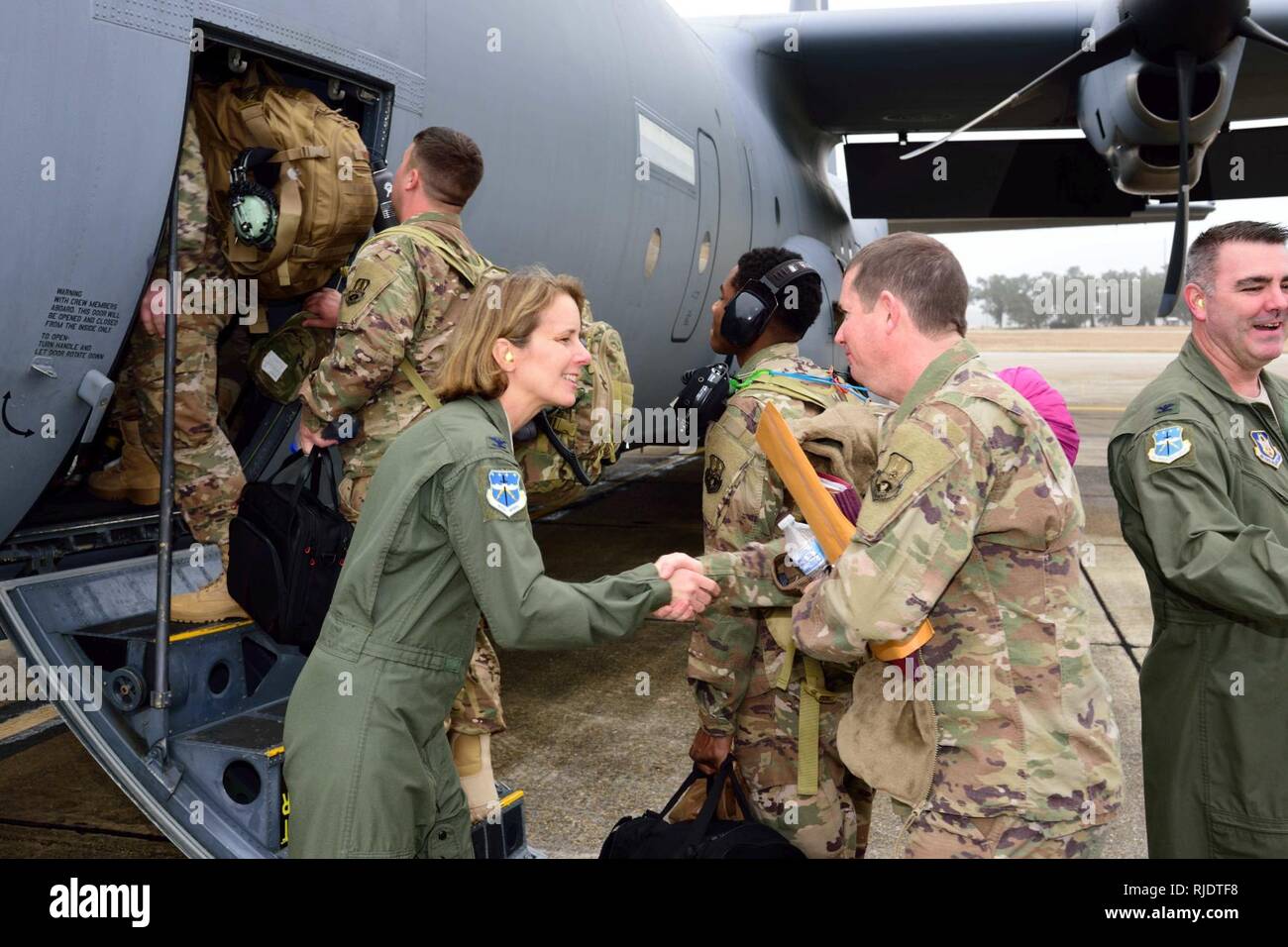 Col. Jennie R. Johnson, 403rd Wing commander, thanks members of the ...