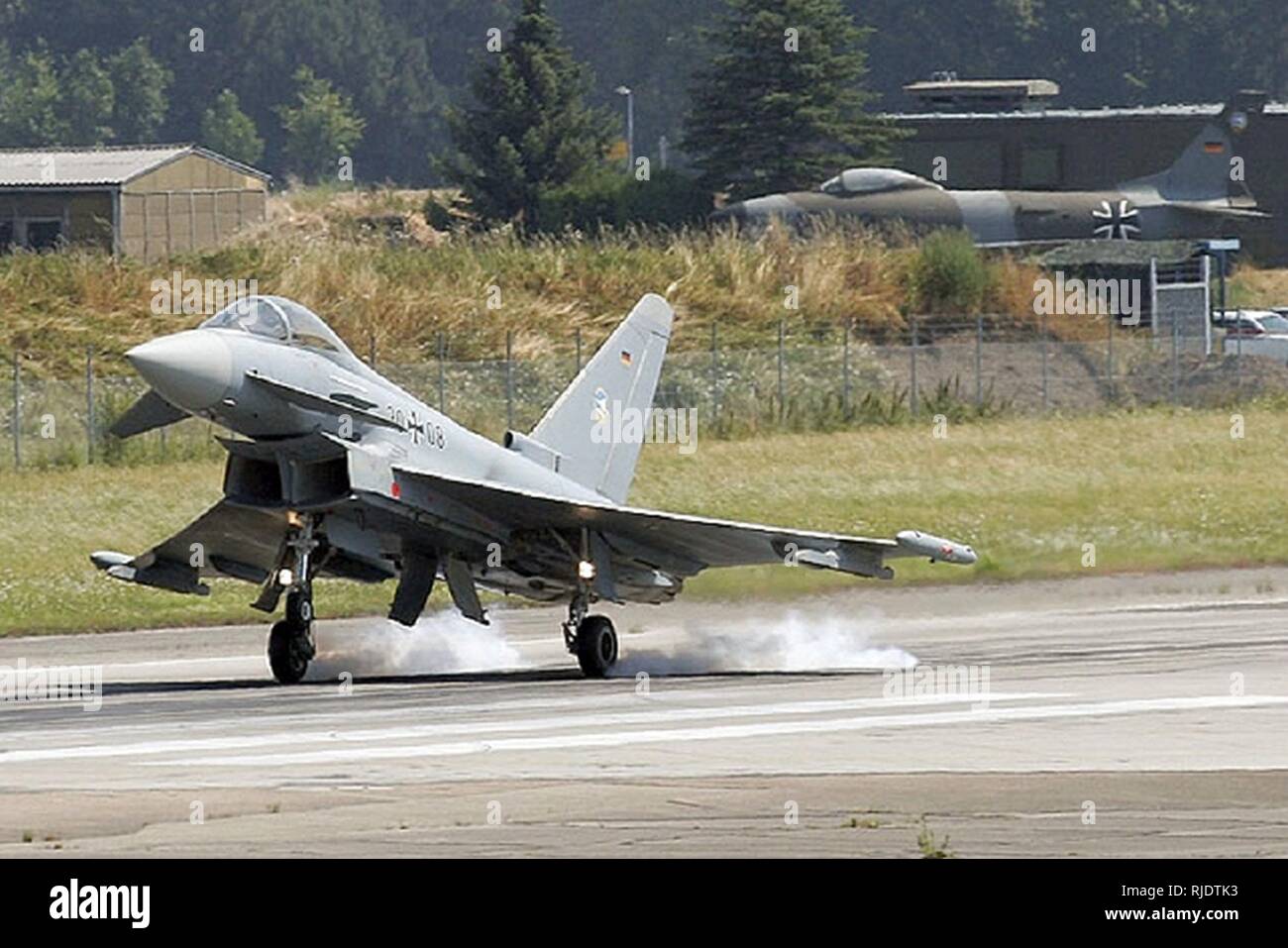 Germany’s Eurofighter Typhoon lands at an undisclosed airfield Stock ...