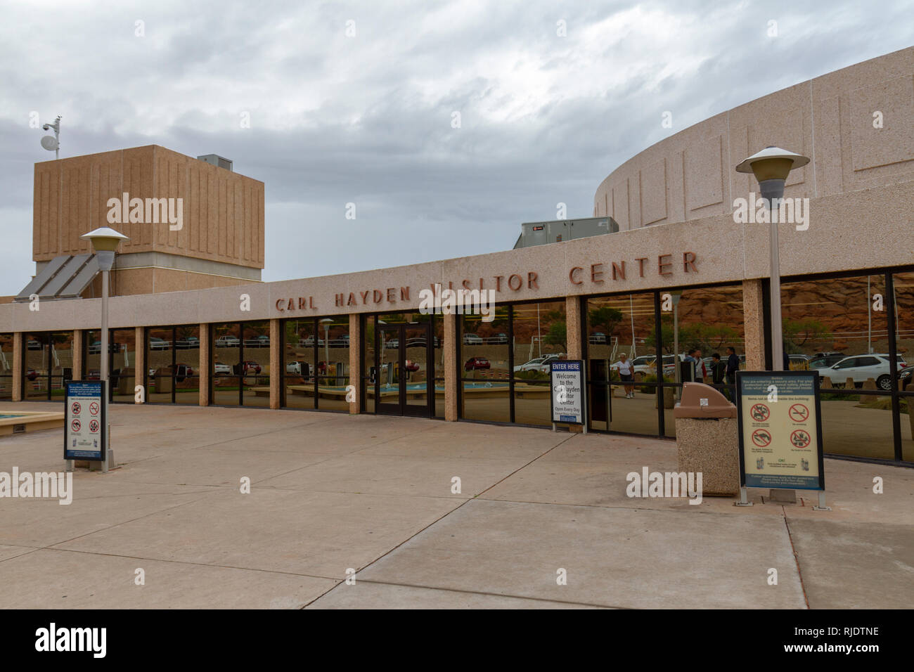 Main entrance to the Carl Hayden Visitor Center, Lake Powell, Arizona ...