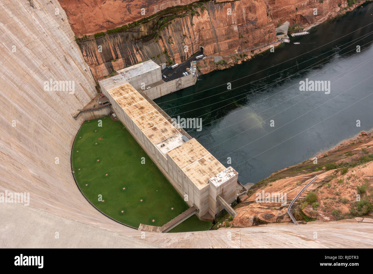 The turbine hall, Glen Canyon Dam, Page, Arizona, United States. The ...