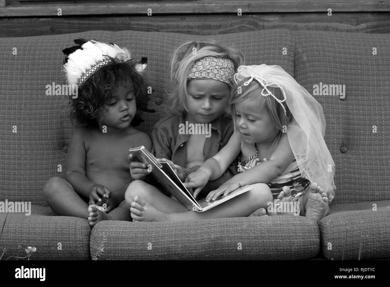 Peter pan lost boys Black and White Stock Photos & Images - Alamy