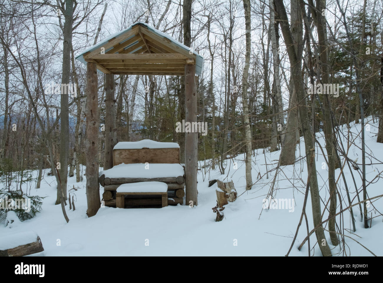 Privy at Moose Mountain Shelter located along the Appalachian Trail ...