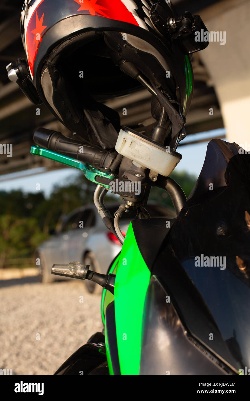 Motorcycle handlebar grips hi-res stock photography and images - Alamy