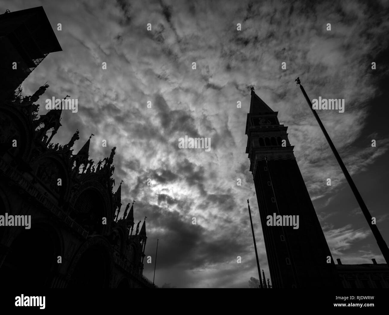 Venice silhouette Black and White Stock Photos & Images - Alamy