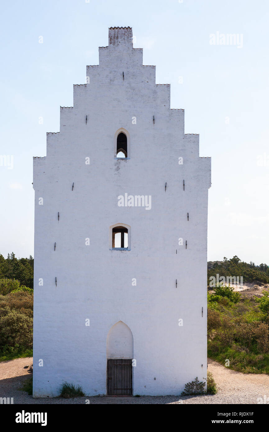 Sand-Covered Church tower among the sand dunes Stock Photo - Alamy