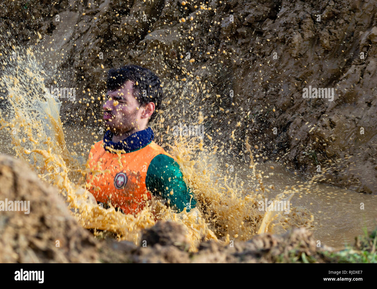 Mud run splash High Resolution Stock Photography and Images - Alamy